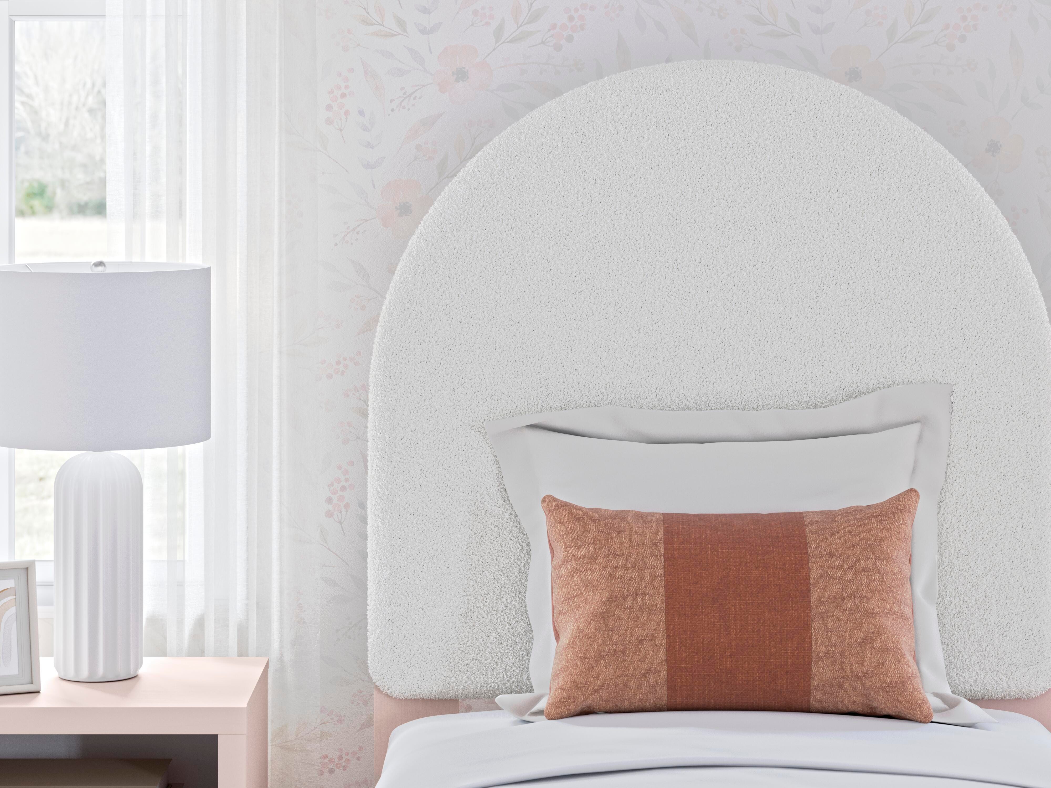 Click here for Wistenpine Twin Upholstered Panel Headboard  Blush prices