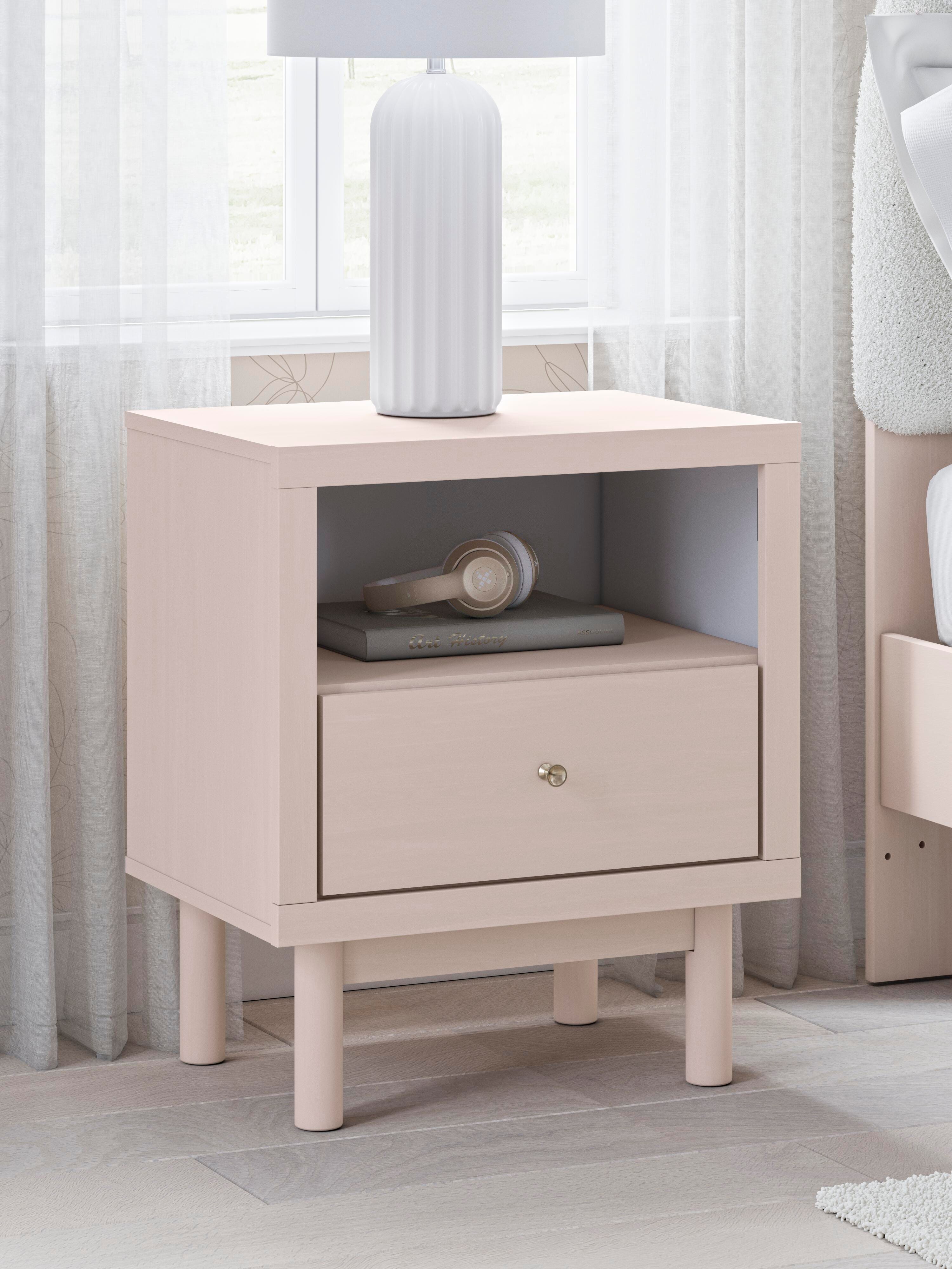 Click here for Wistenpine 21 1 Drawer Charging Nightstand  Blush prices