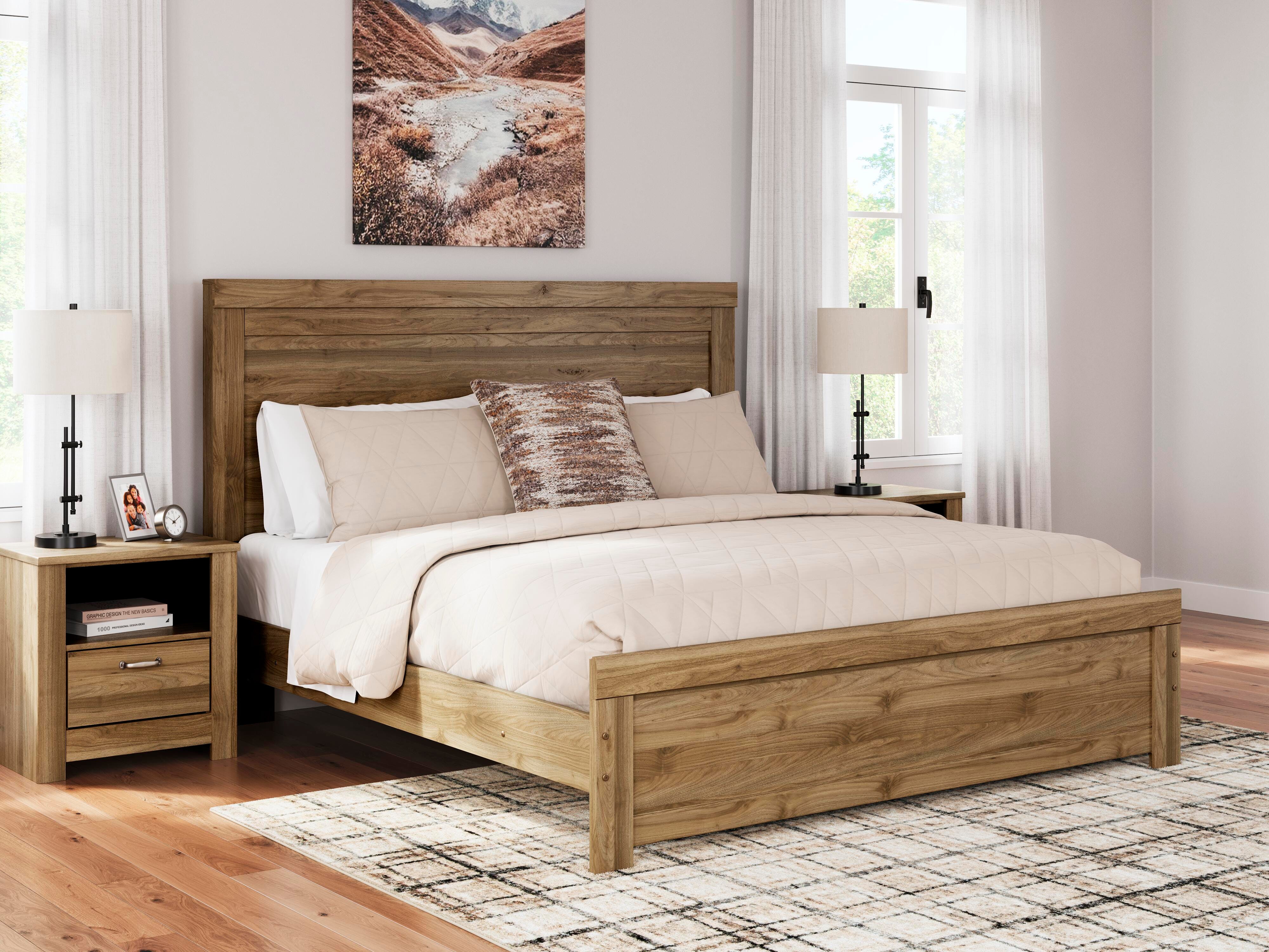 Click here for Zanbrook King Panel Bed  Brown prices