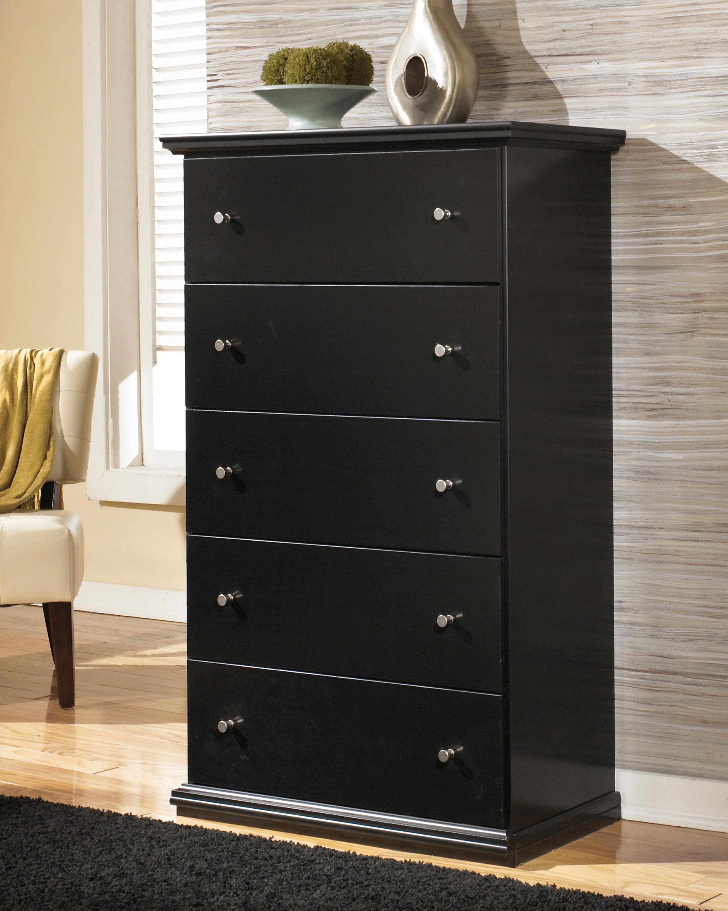 Click here for Maribel 5 Drawer Chest of Drawers  Black prices