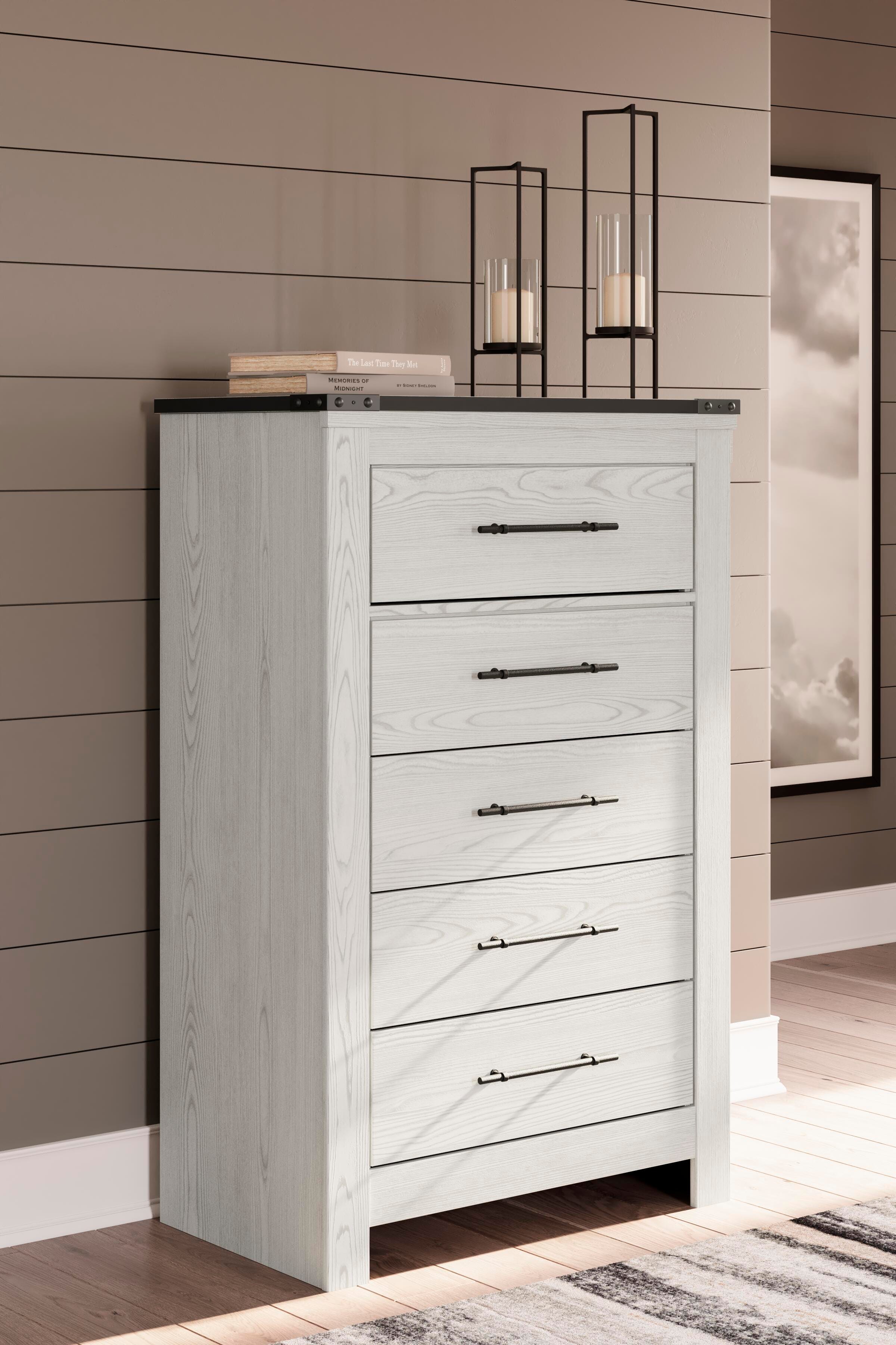 Click here for Schoenberg 5 Drawer Chest of Drawers  White prices
