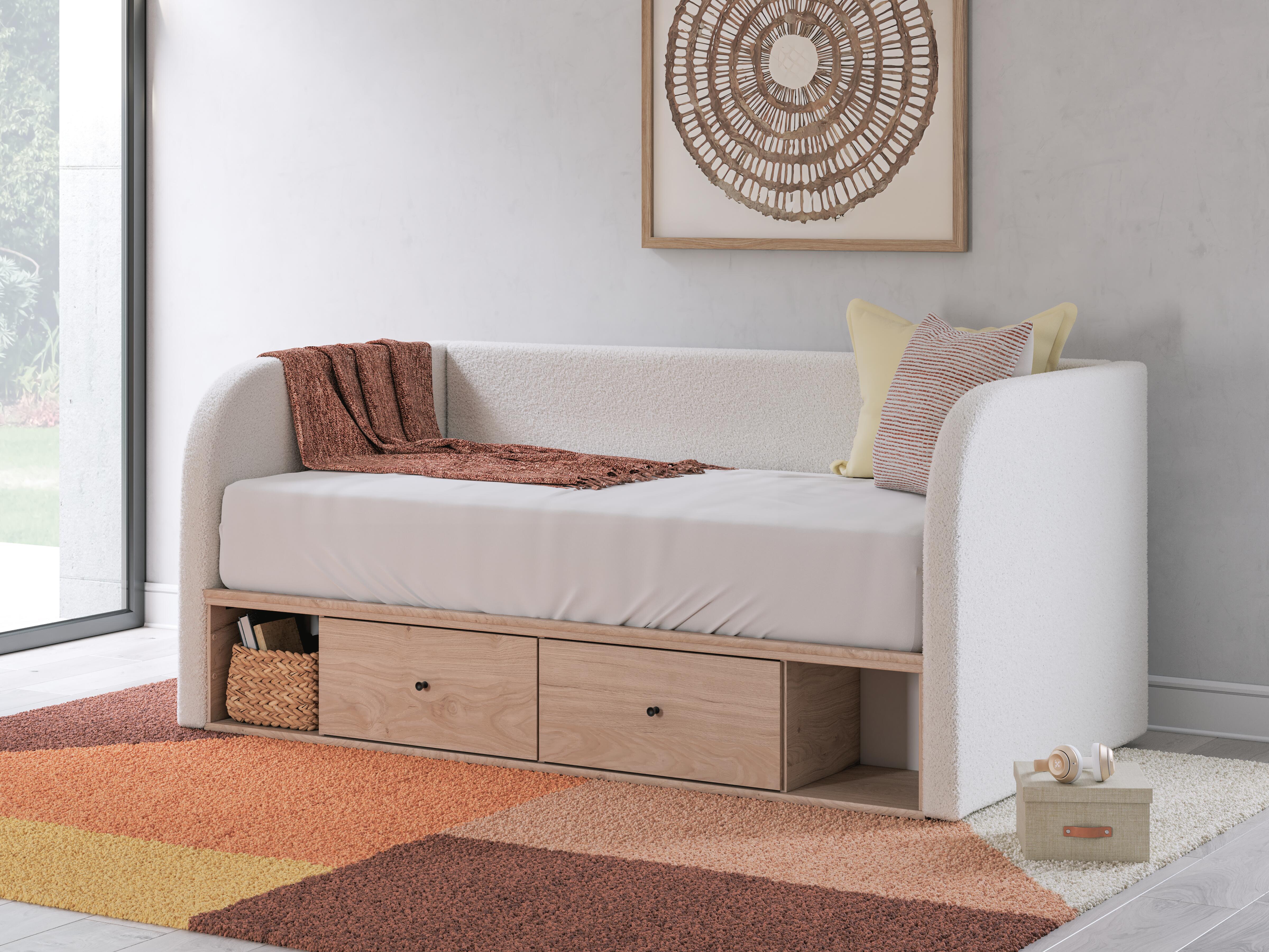 Click here for Shapella Twin Upholstered Day Bed with Storage  Ta... prices