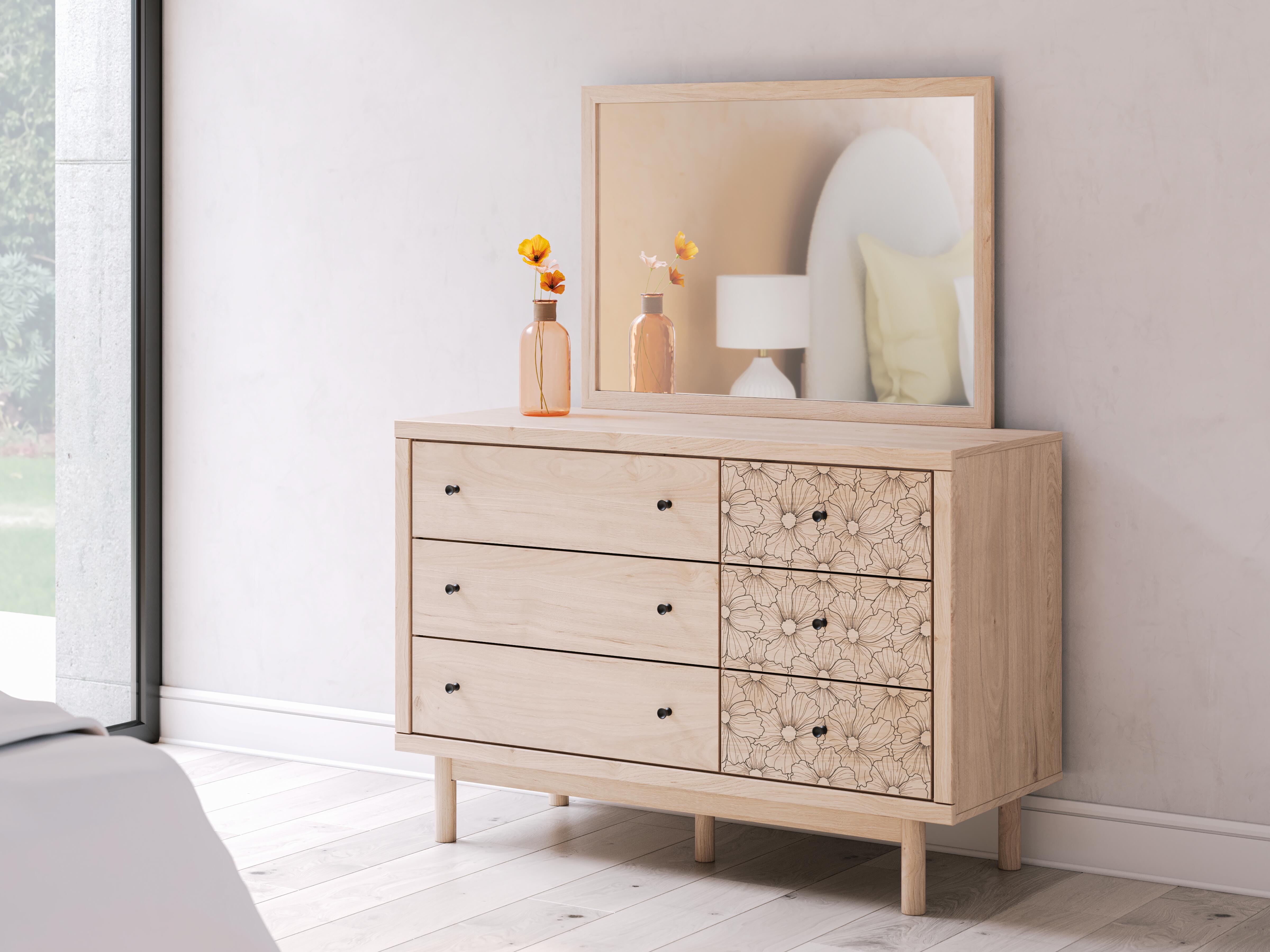 Click here for Shapella 6 Drawer Dresser and Mirror  Tan prices