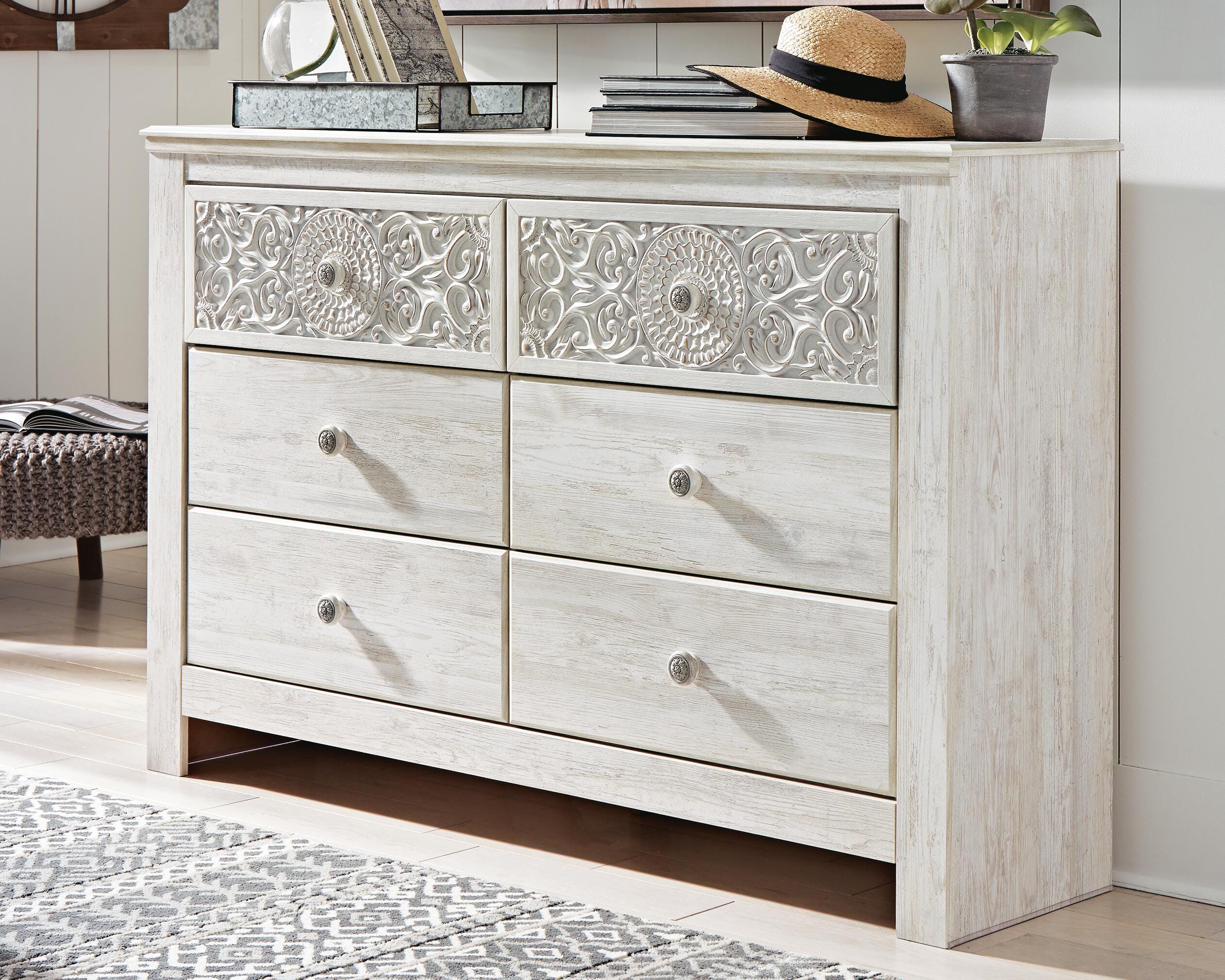 Click here for Paxberry 6 Drawer Dresser with Medallion Detail  W... prices