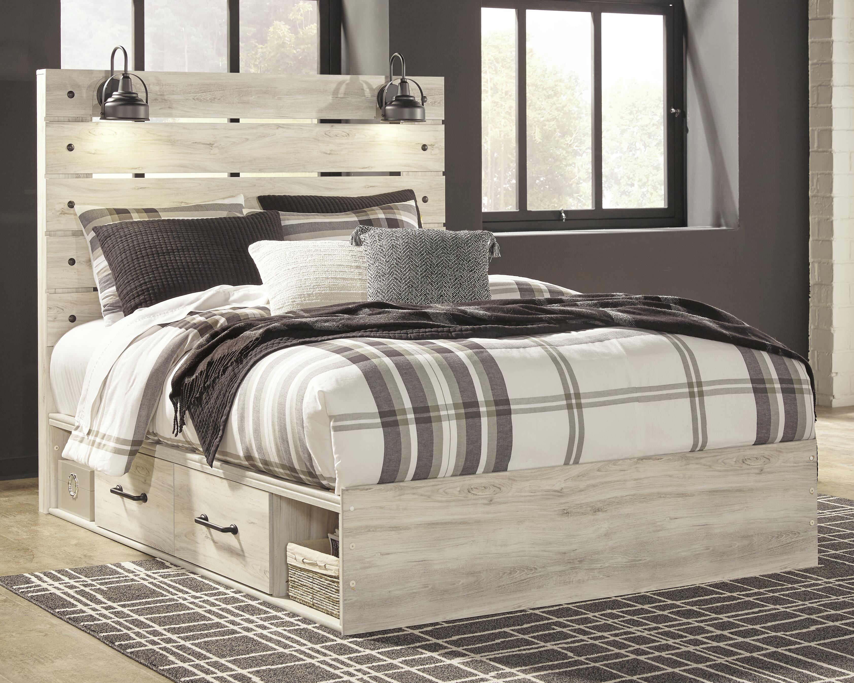 Click here for Cambeck Queen Panel Bed with 2 Storage Drawers and... prices