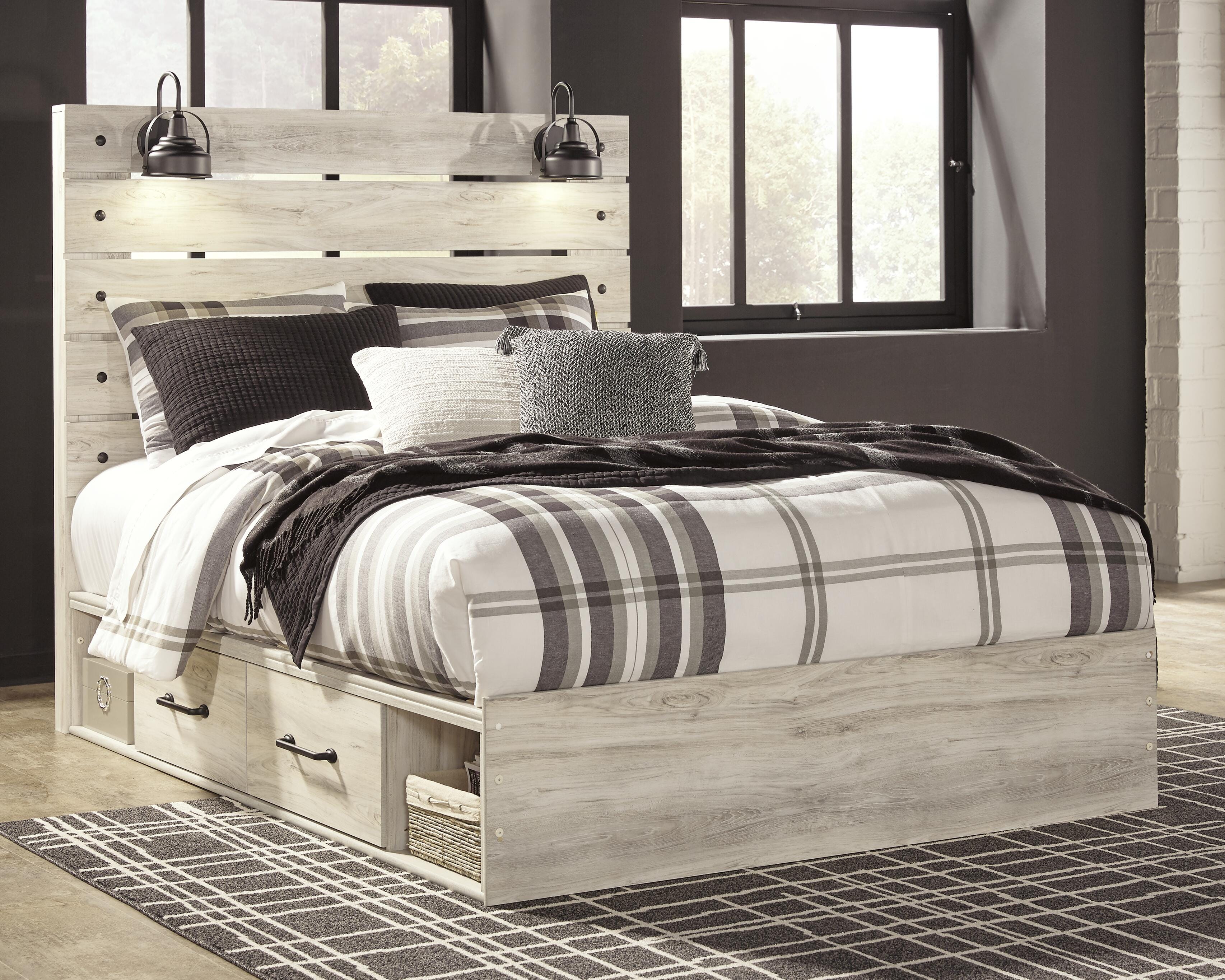 Click here for Cambeck Queen Panel Bed with 4 Storage Drawers and... prices