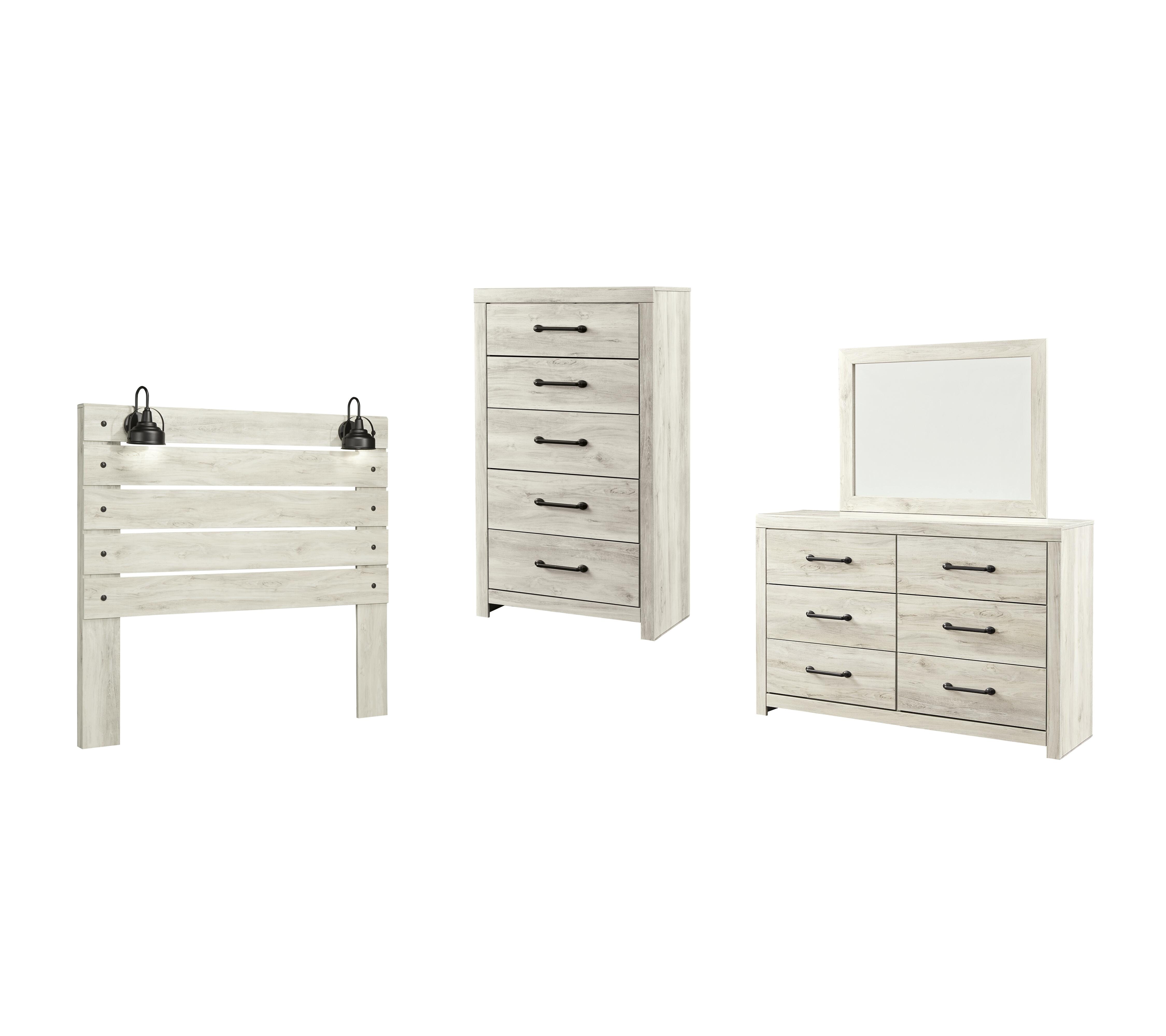 Click here for Cambeck Queen Panel Headboard Bed with Mirrored Dr... prices