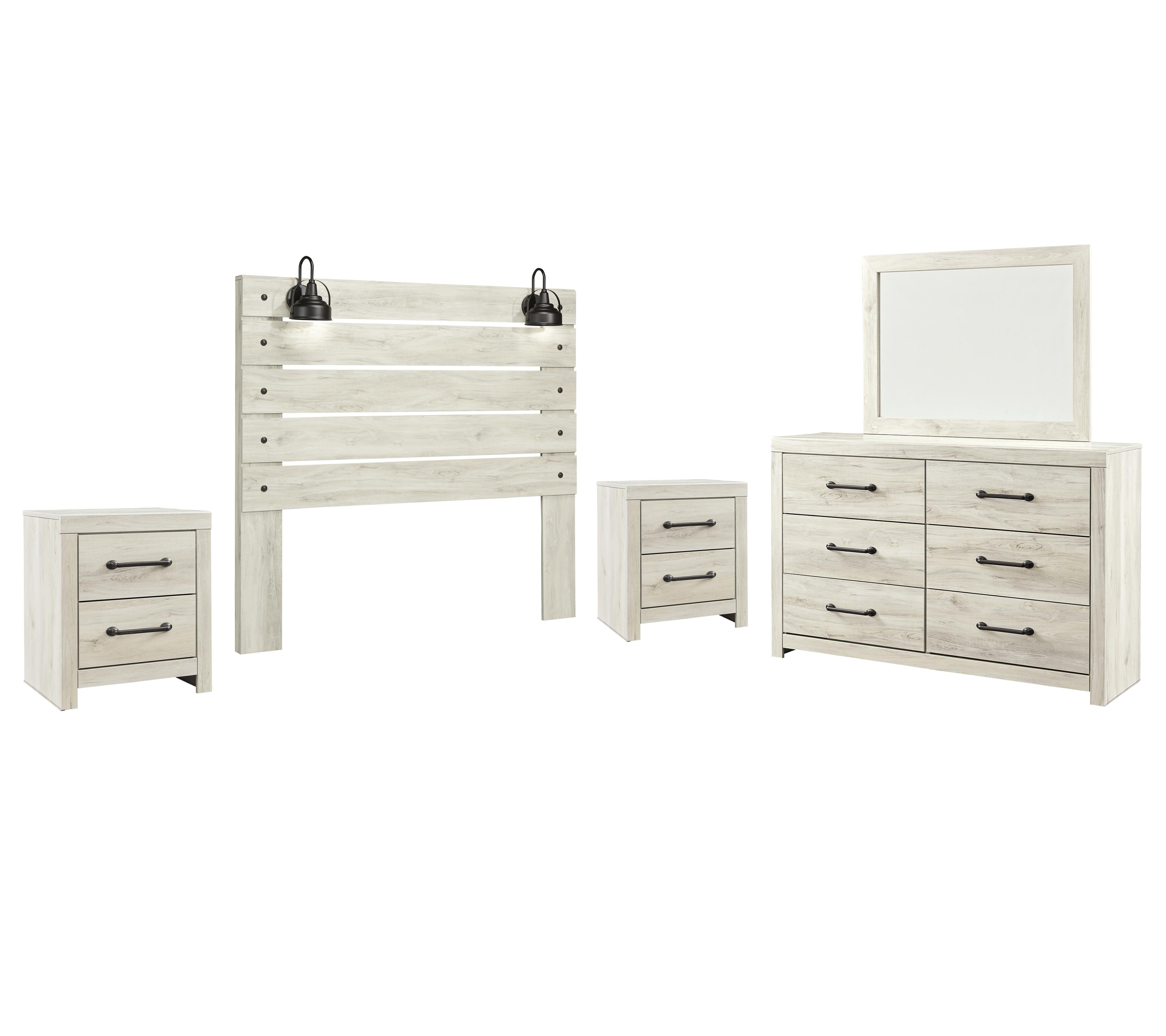Click here for Cambeck Queen Panel Headboard Bed with Mirrored Dr... prices