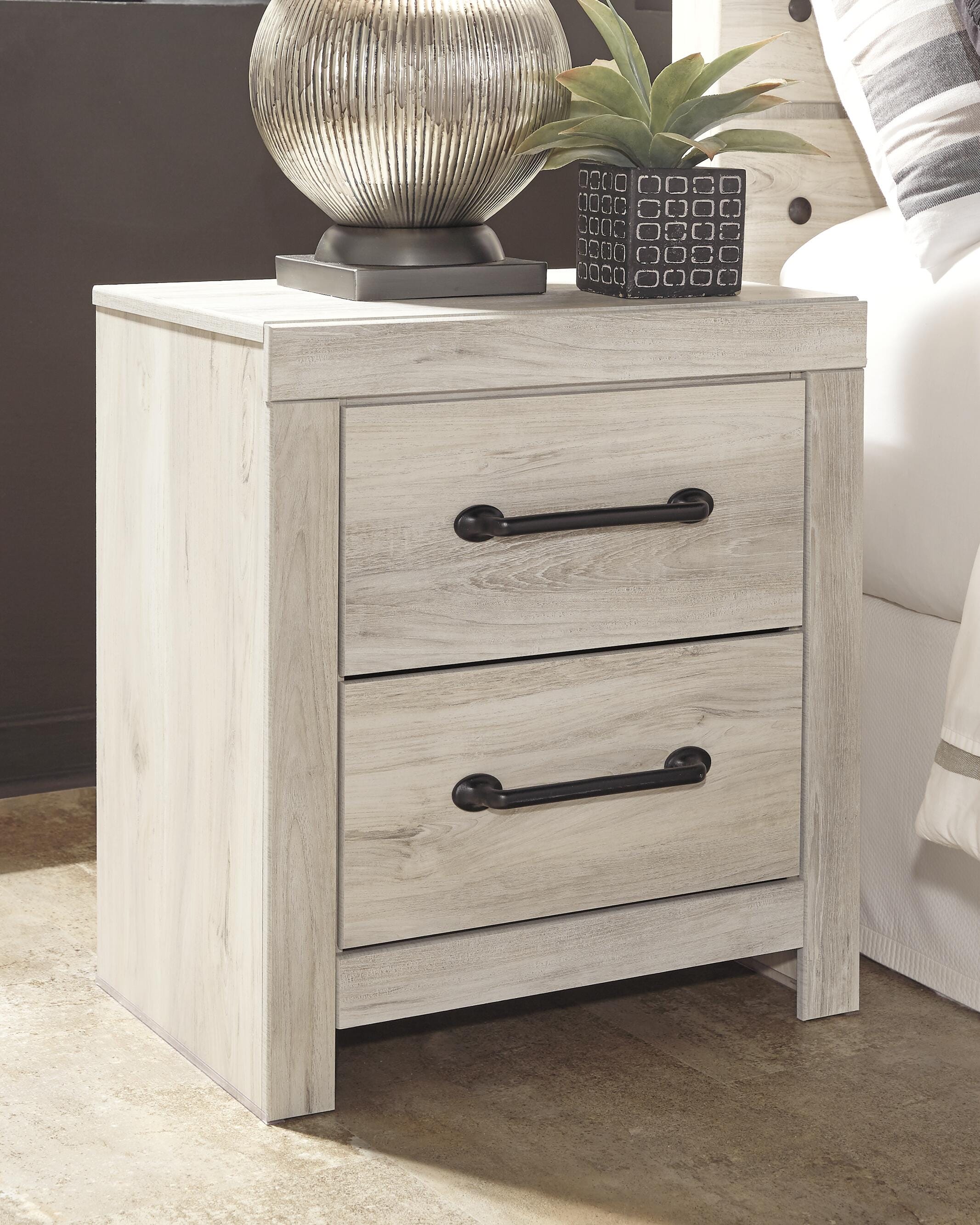 Click here for Cambeck 22 2 Drawer Charging Nightstand  Whitewash prices