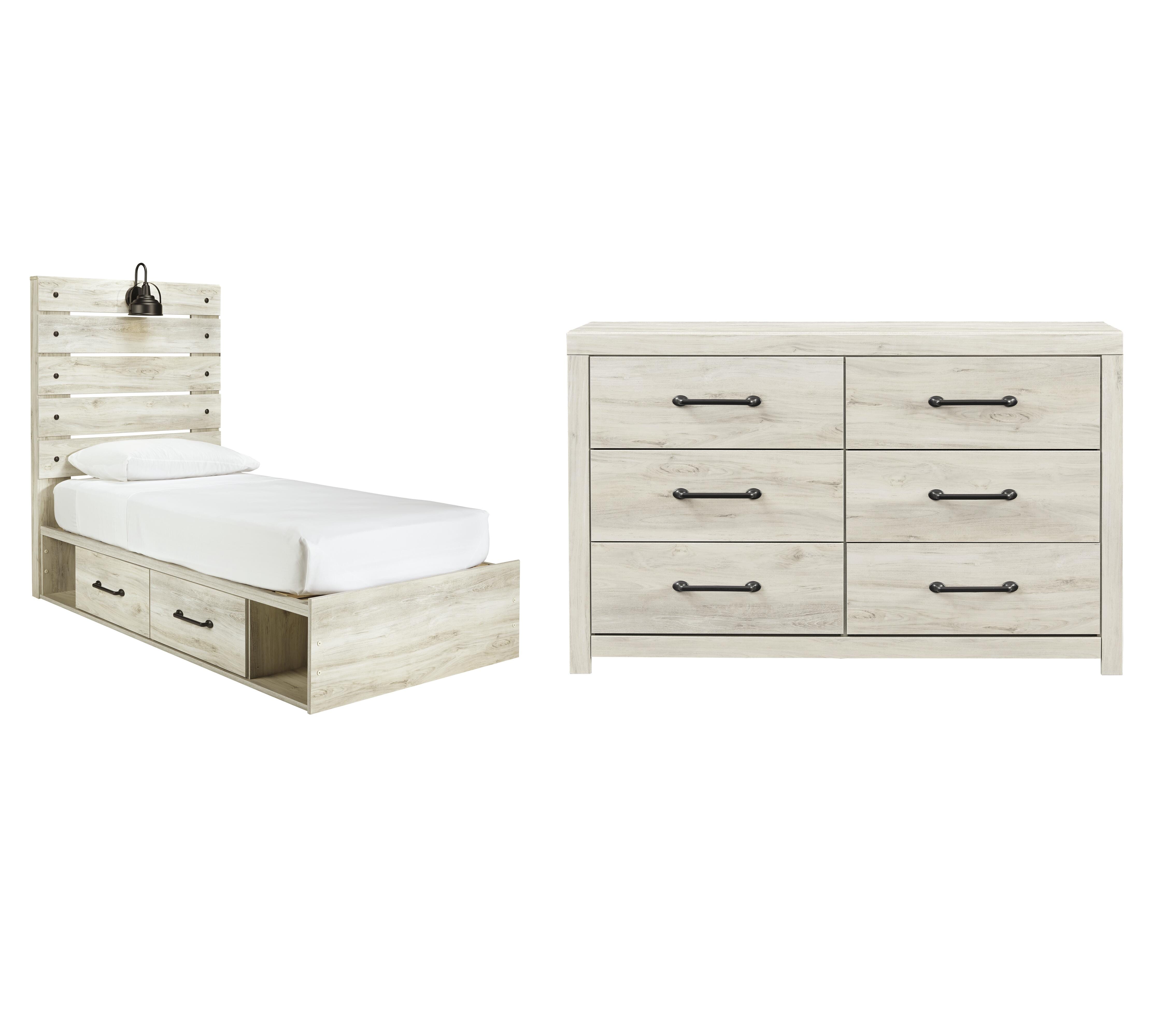 Click here for Cambeck Twin Panel Bed with 2 Storage Drawers with... prices