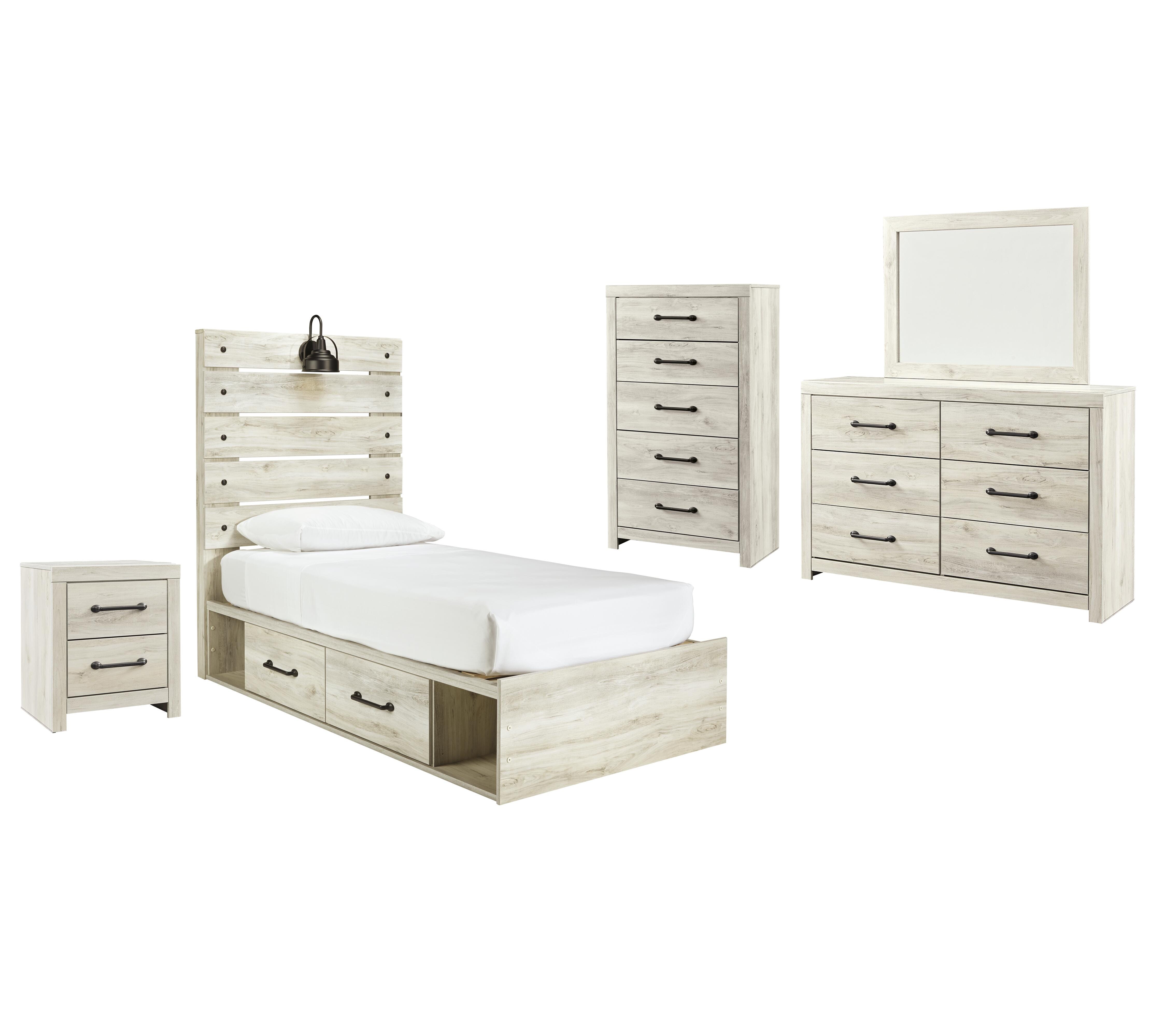 Click here for Cambeck Twin Panel Bed with 2 Storage Drawers with... prices