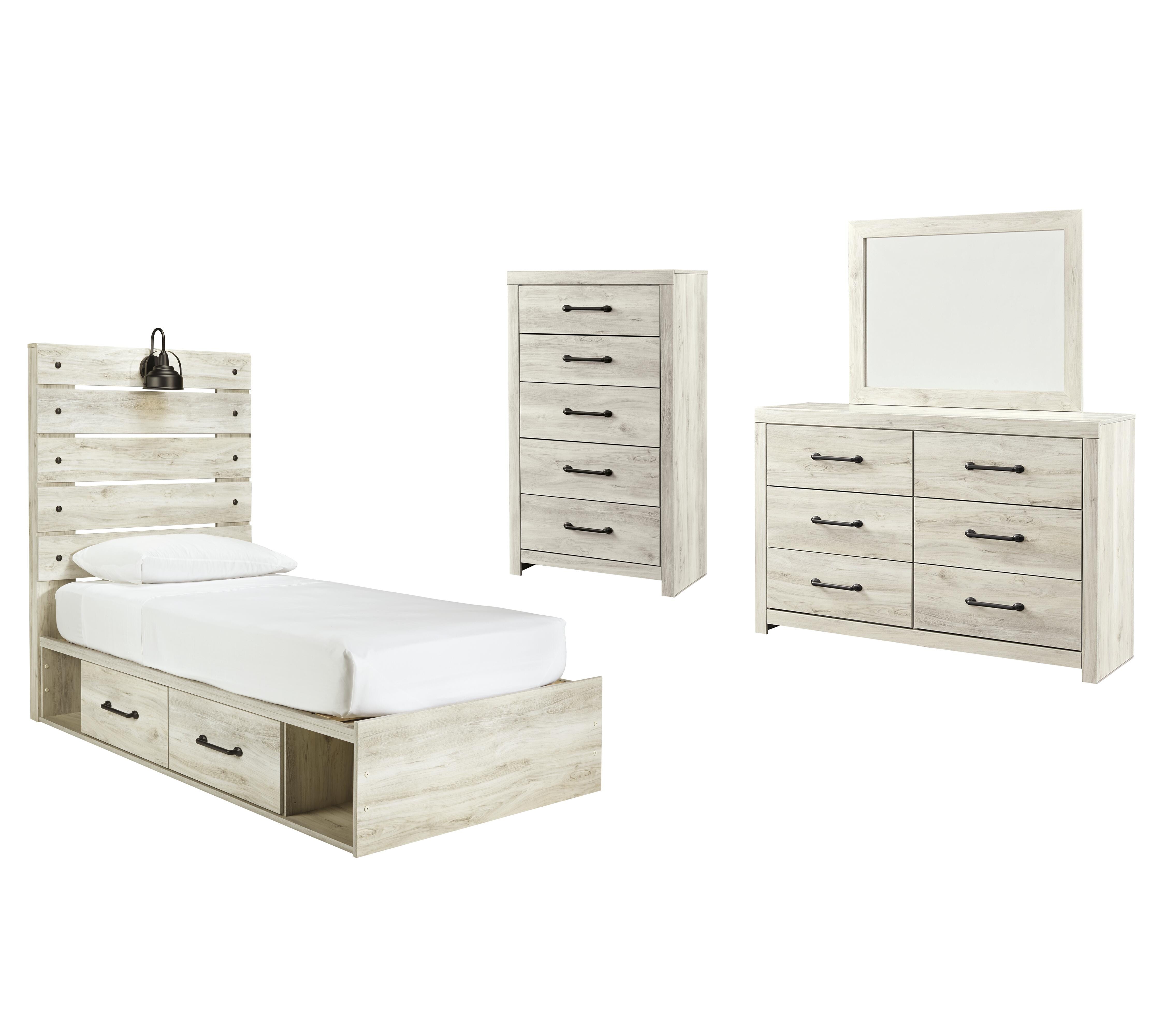Click here for Cambeck Twin Panel Bed with 2 Storage Drawers with... prices