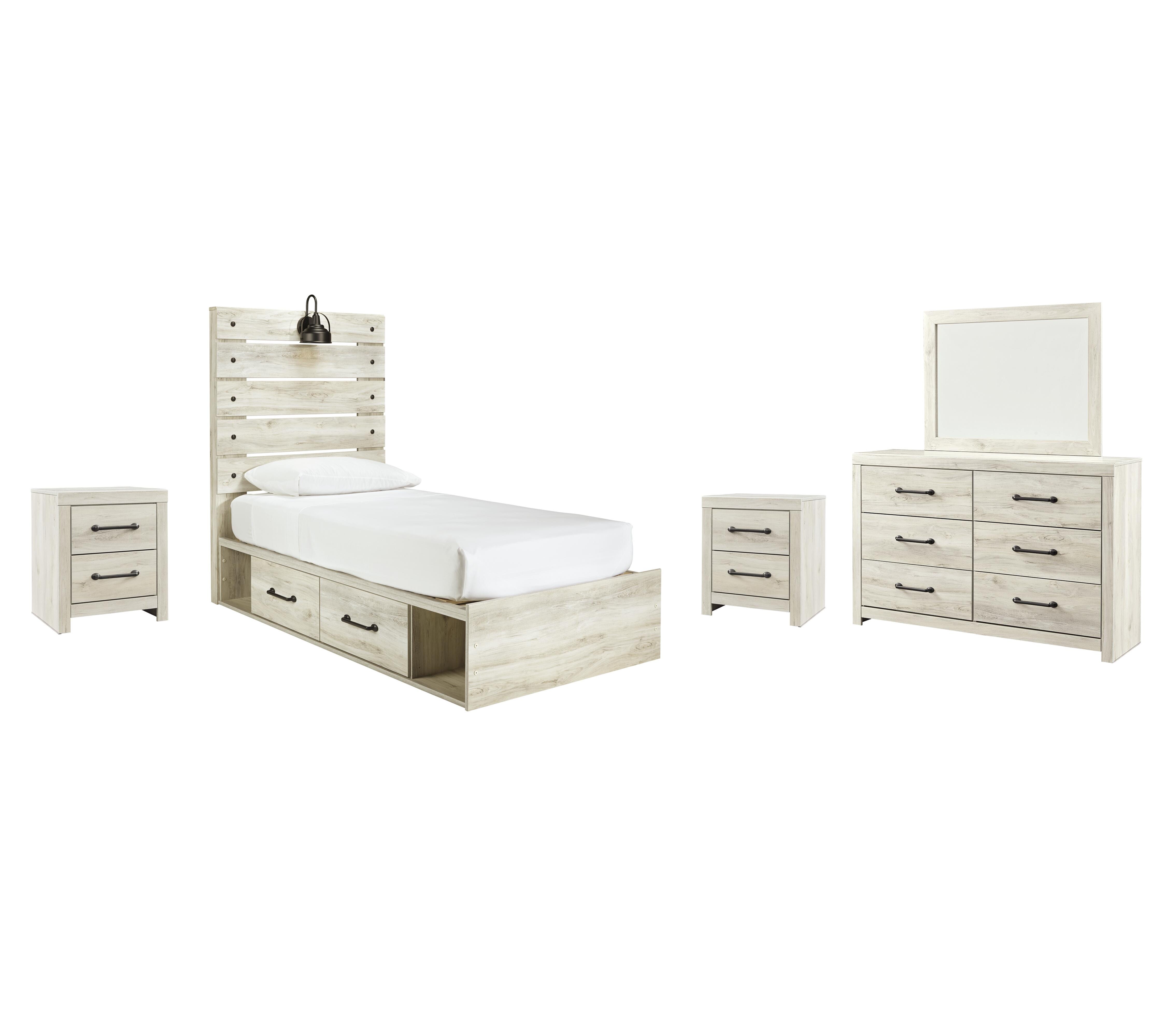 Click here for Cambeck Twin Panel Bed with 2 Storage Drawers with... prices