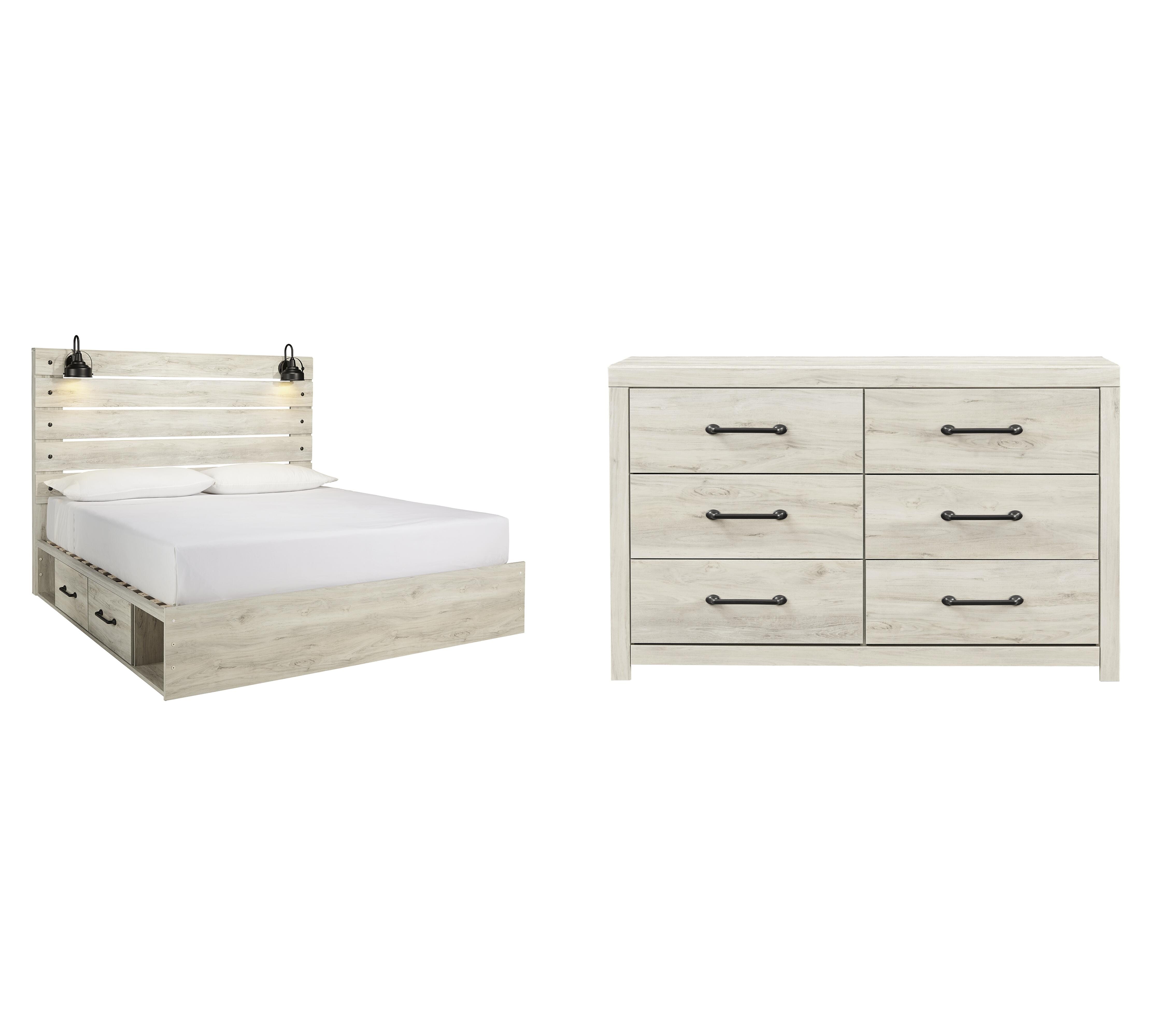Click here for Cambeck King Panel Bed with 2 Storage Drawers with... prices