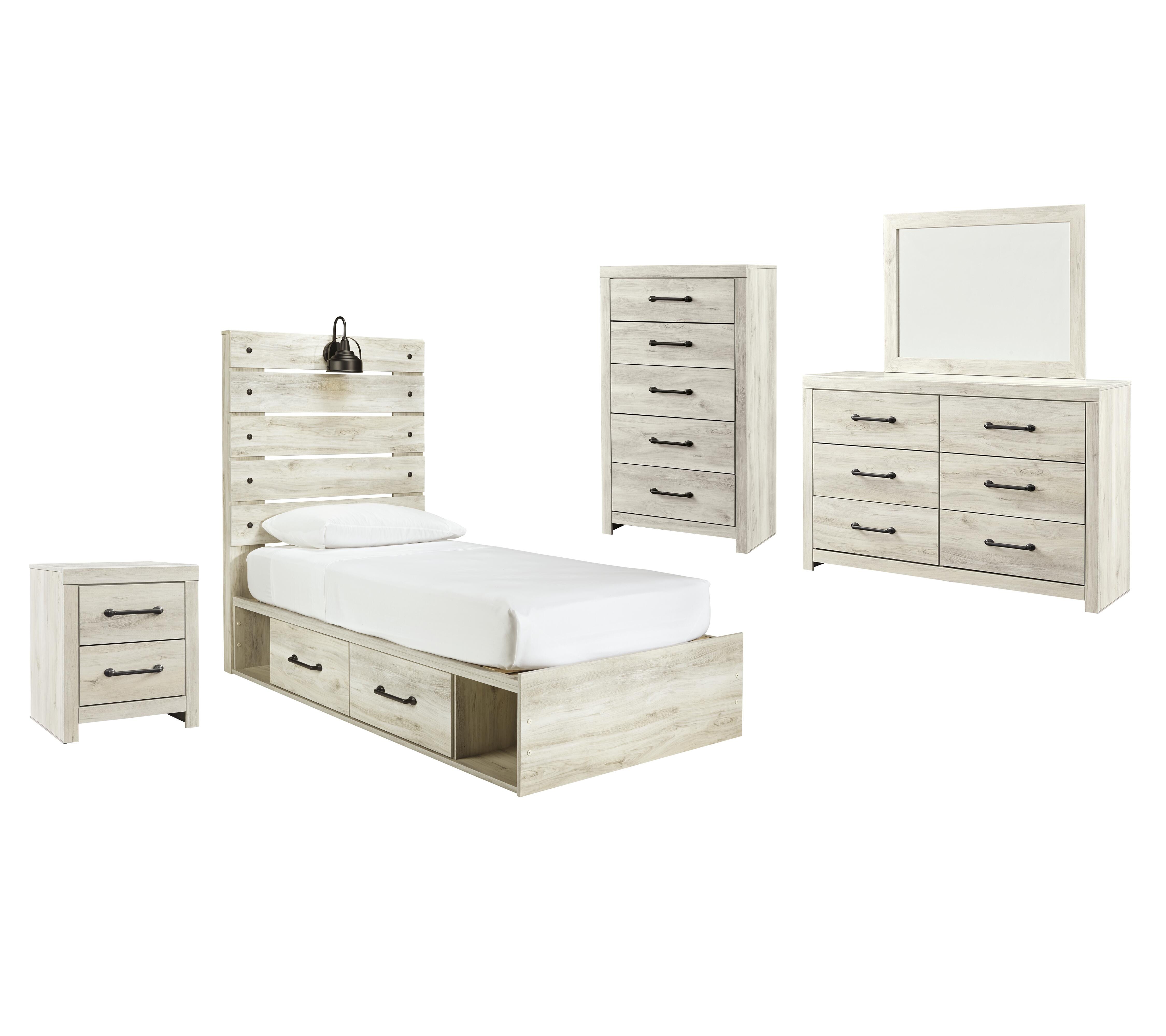 Click here for Cambeck Twin Panel Bed with 4 Storage Drawers with... prices