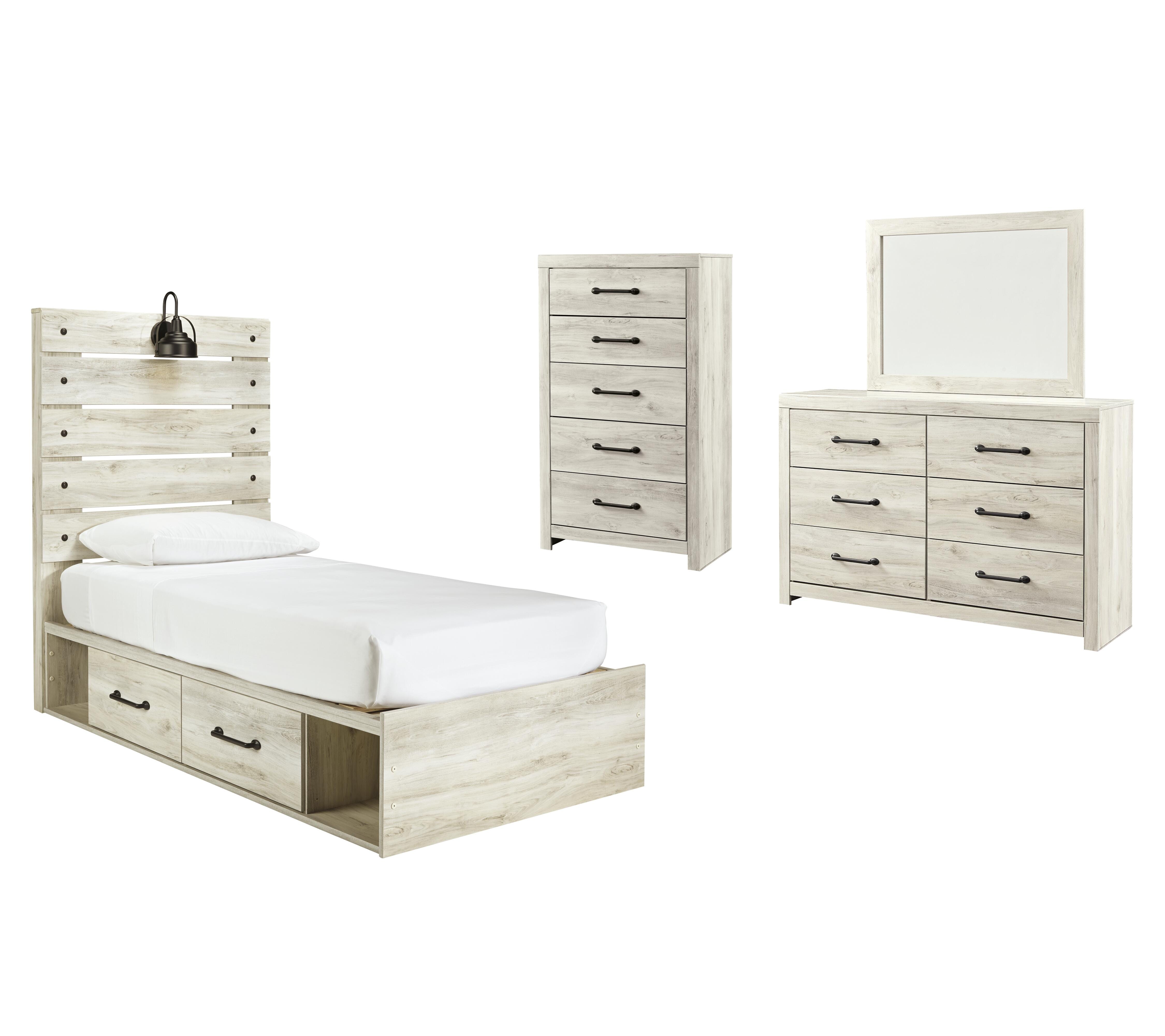 Click here for Cambeck Twin Panel Bed with 4 Storage Drawers with... prices