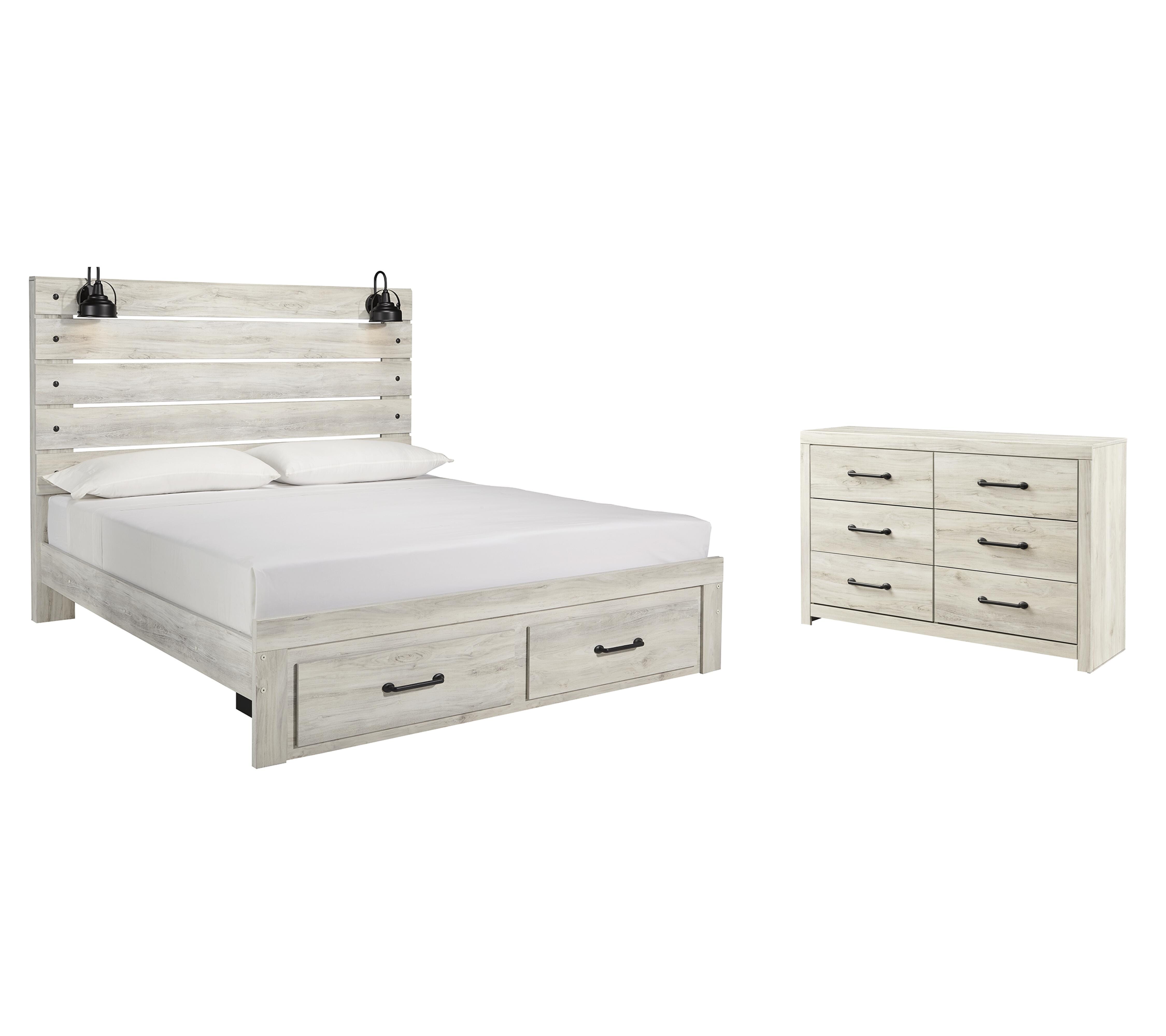 Click here for Cambeck King Panel Bed with 2 Storage Drawers with... prices