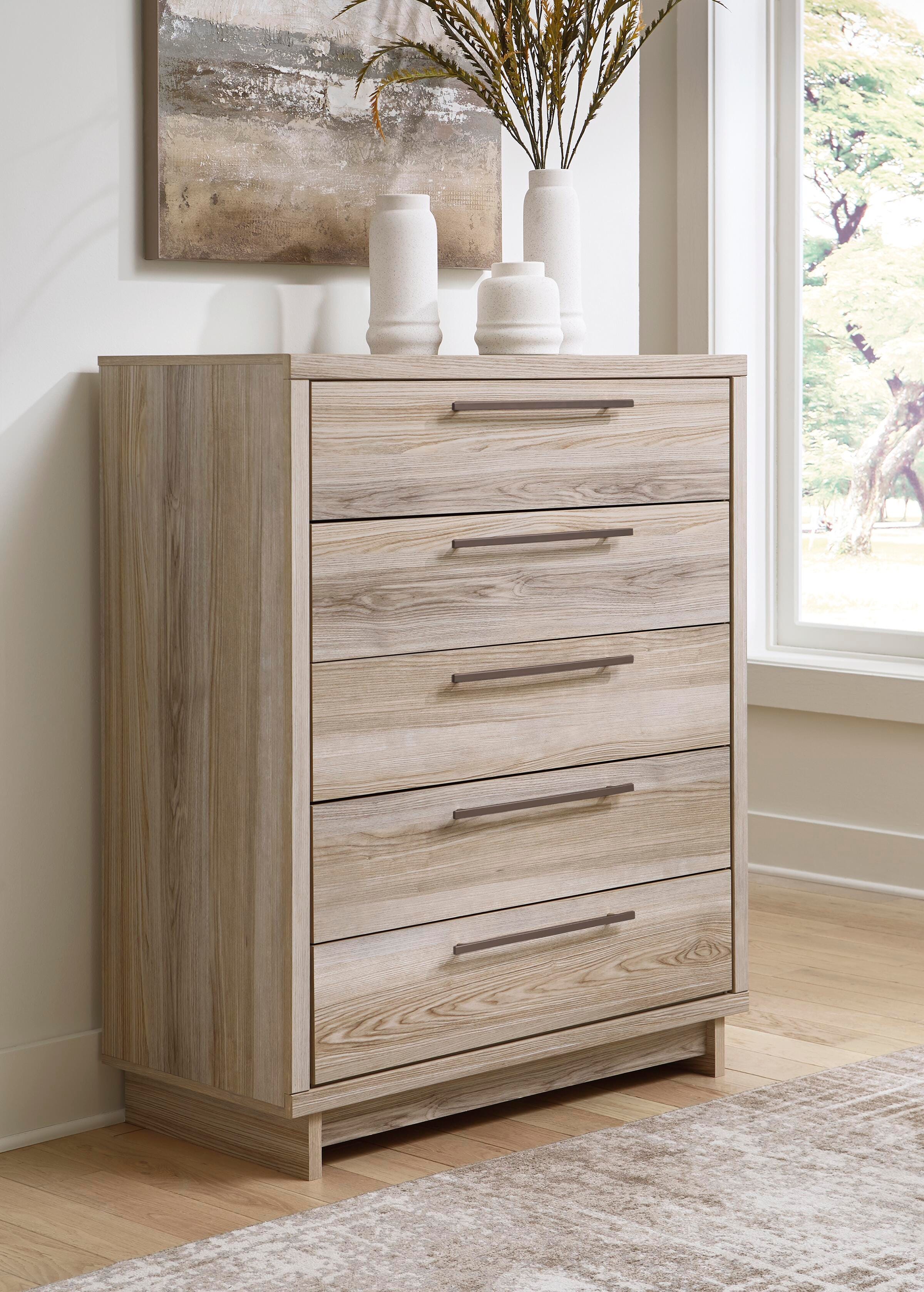 Click here for Hasbrick 5 Drawer Wide Chest  Tan prices