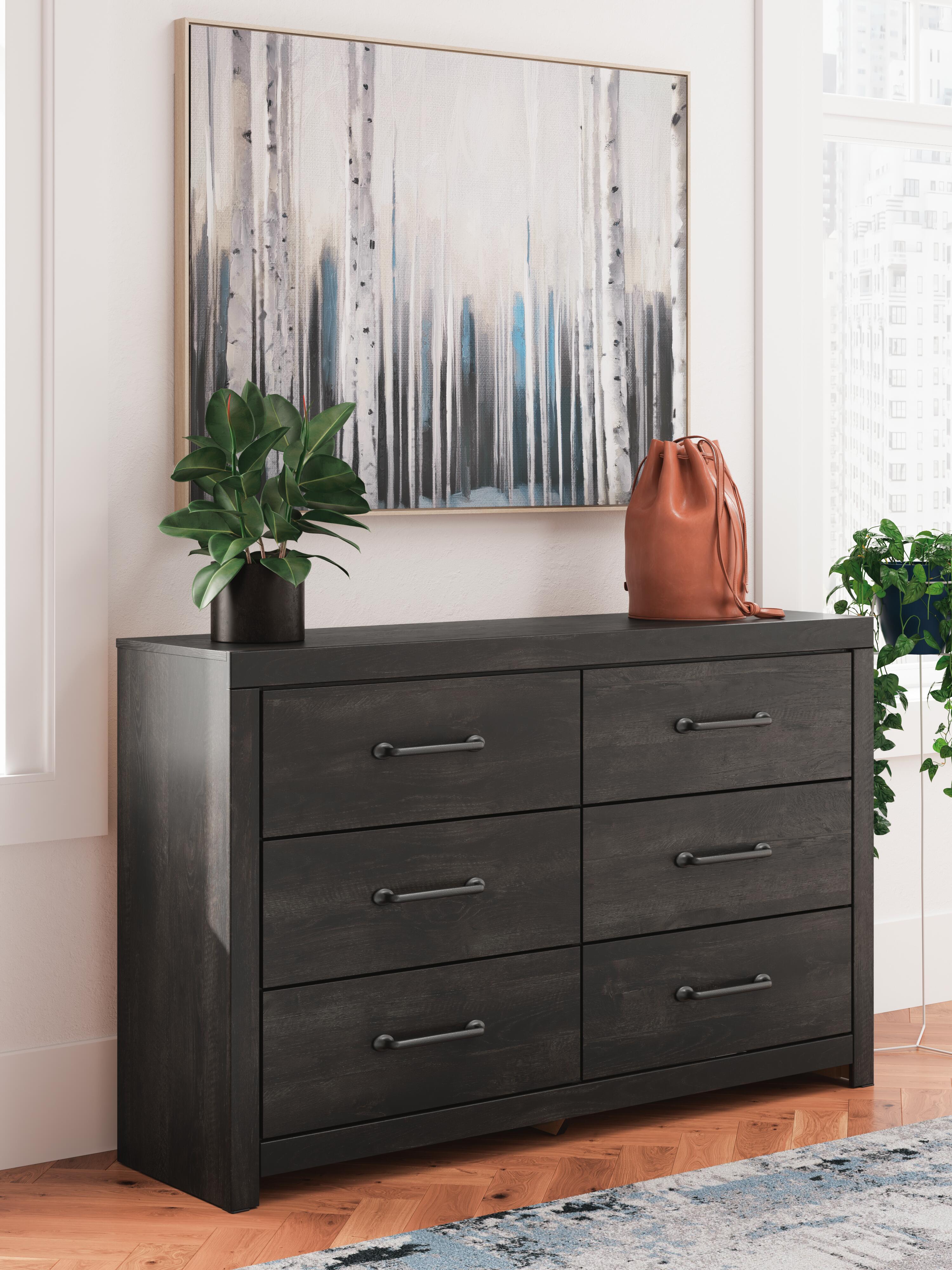 Click here for Delmorta 6 Drawer Dresser  Dark Gray prices