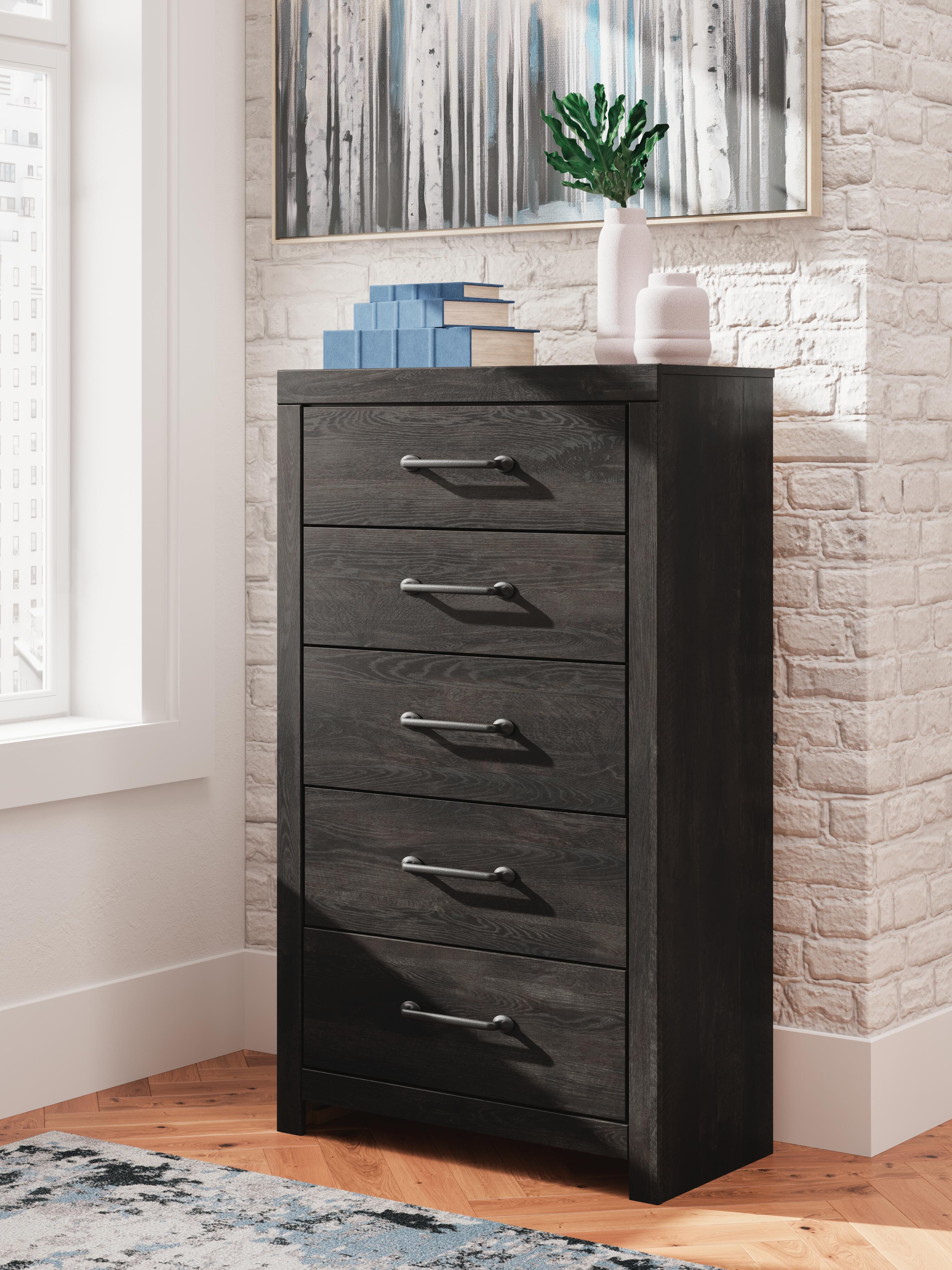 Click here for Delmorta 5 Drawer Chest of Drawers  Dark Gray prices