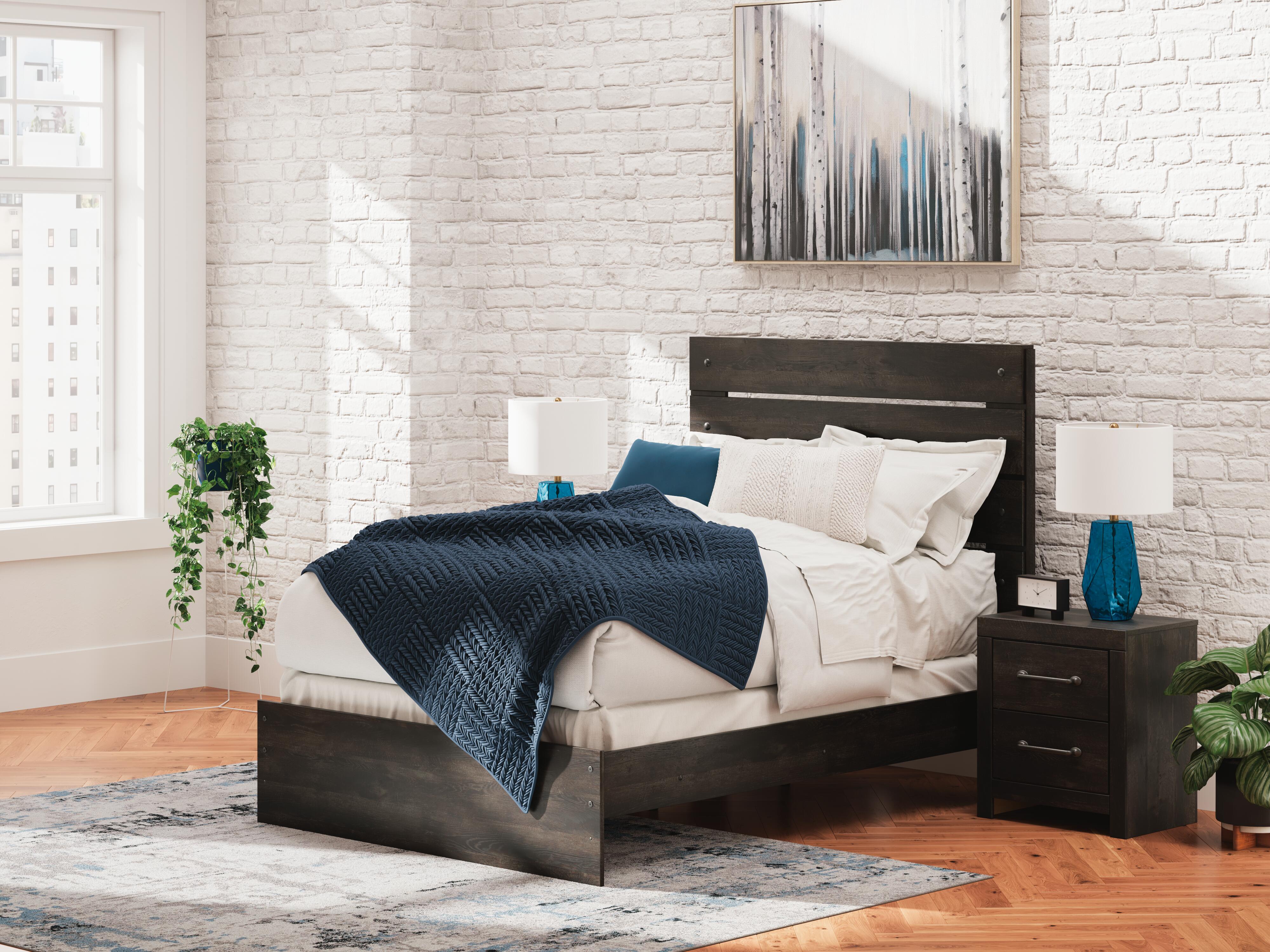 Click here for Delmorta Full Panel Bed  Dark Gray prices