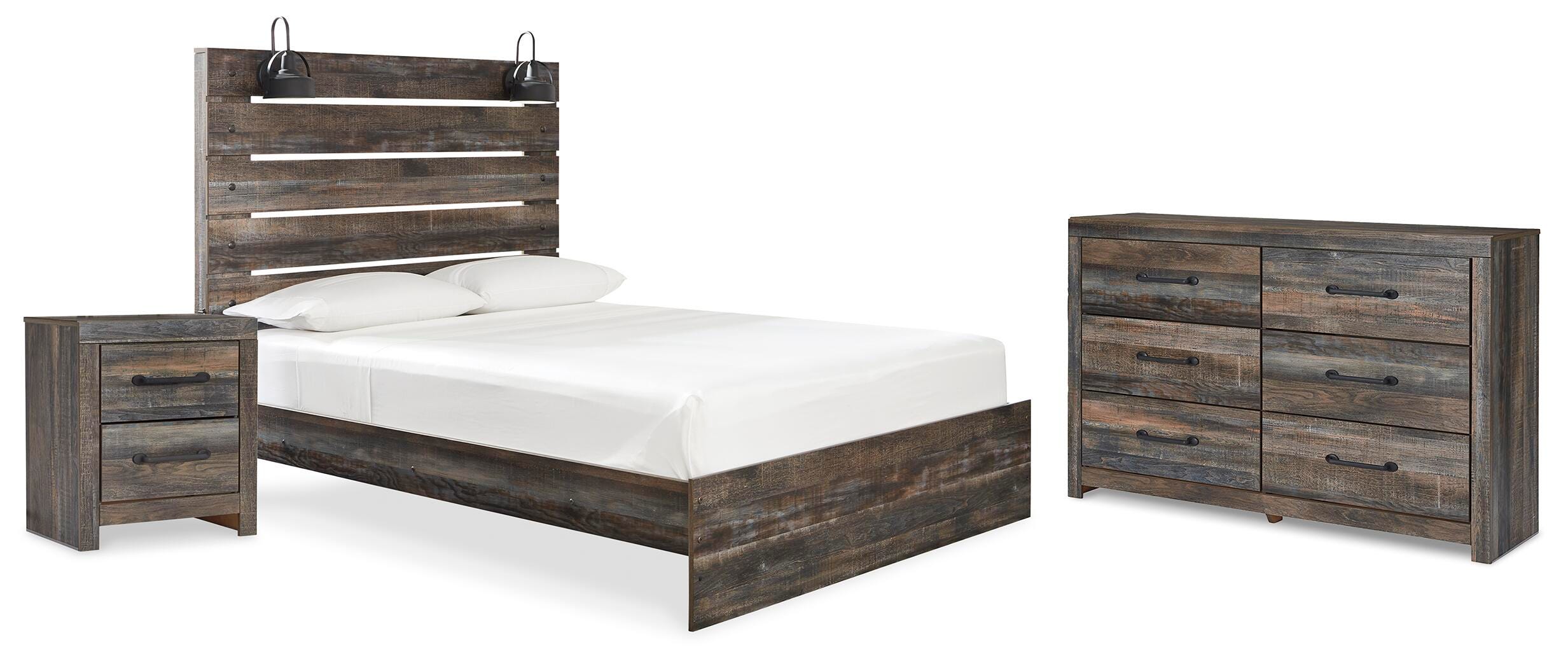 Click here for Drystan Queen Panel Bed with Dresser and Nightstan... prices