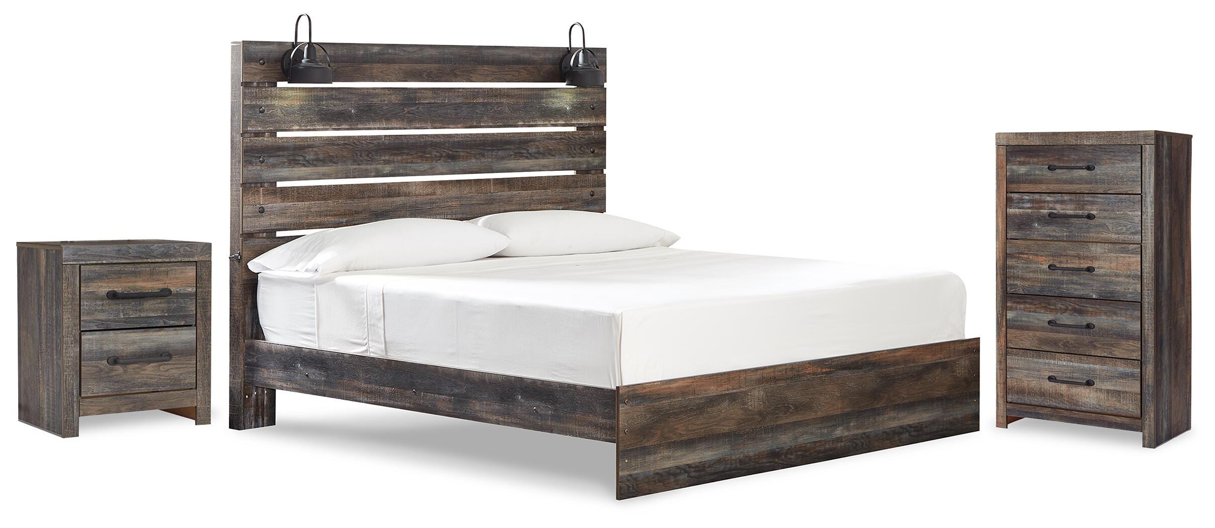 Click here for Drystan King Panel Bed with Chest and Nightstand... prices