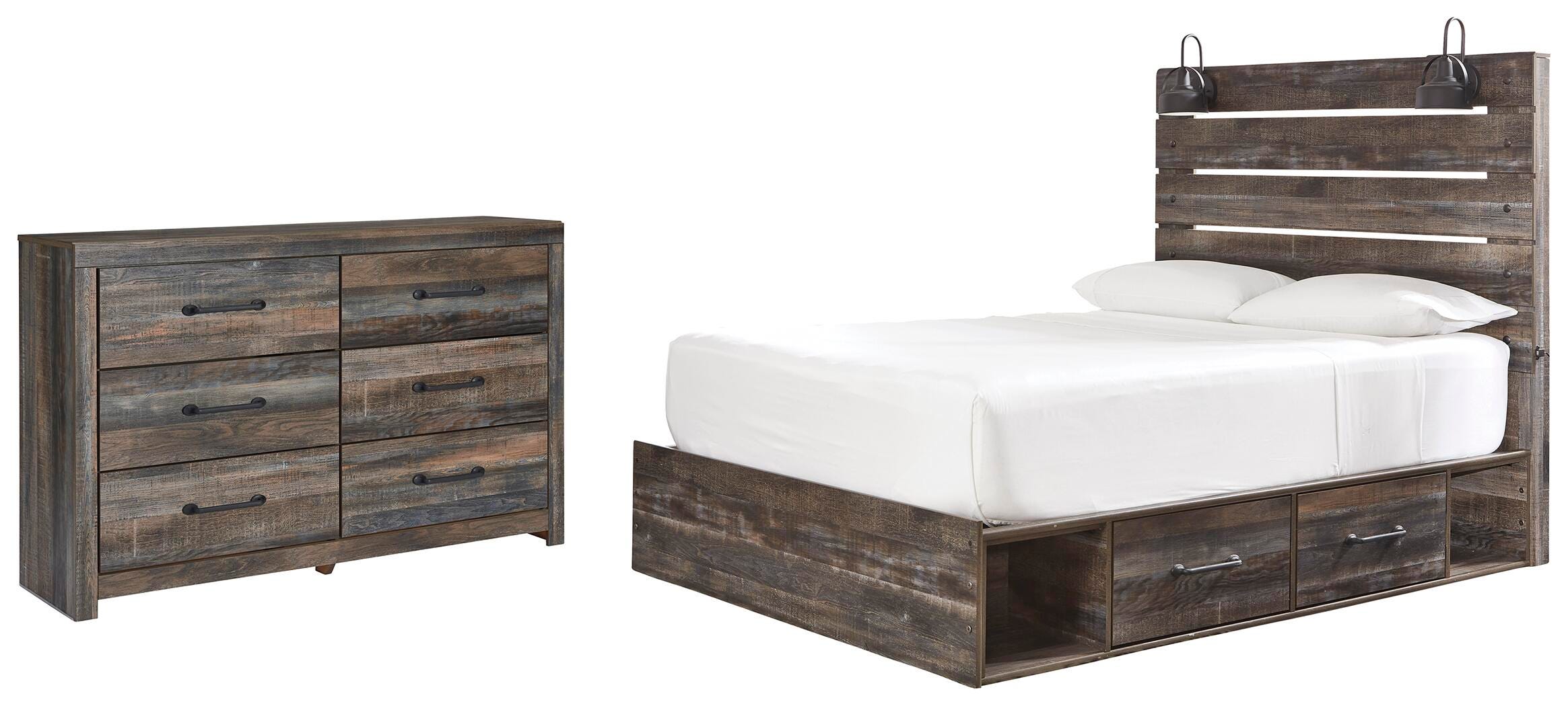 Click here for Drystan Queen Panel Bed with 2 Storage Drawers wit... prices