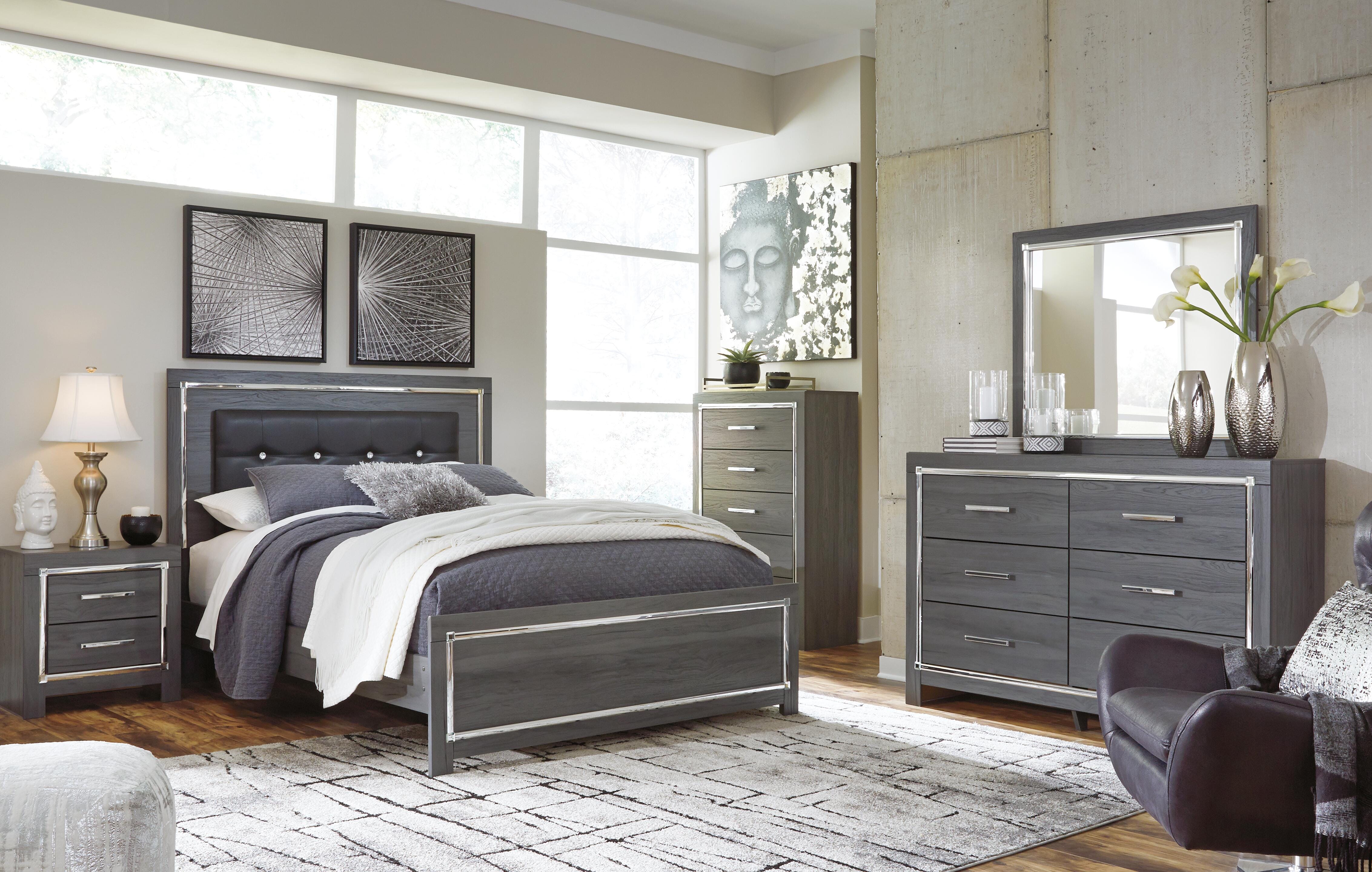 Click here for Lodanna Queen Panel Bed with Mirrored Dresser and... prices