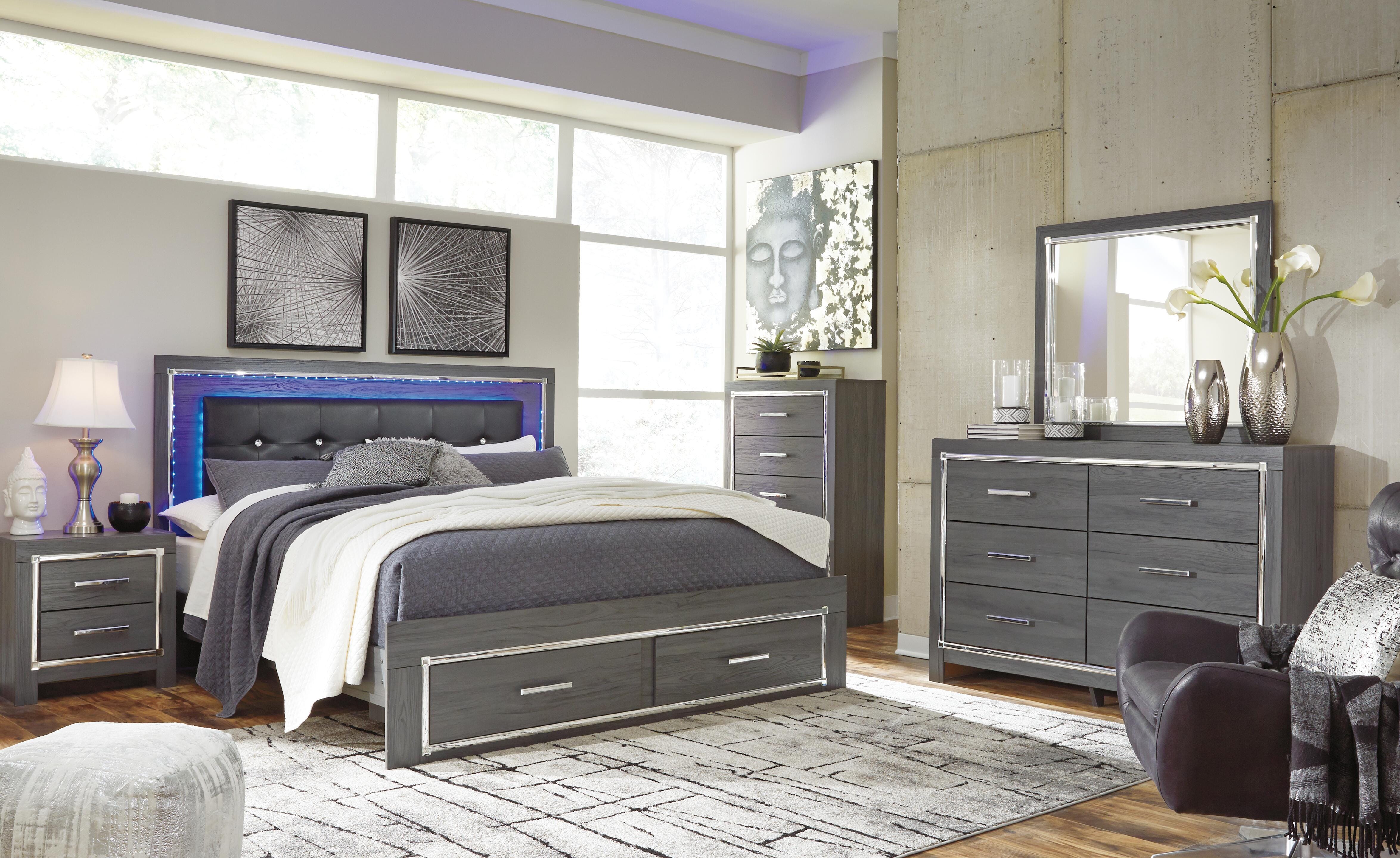Click here for Lodanna King Panel Bed with 2 Storage Drawers with... prices