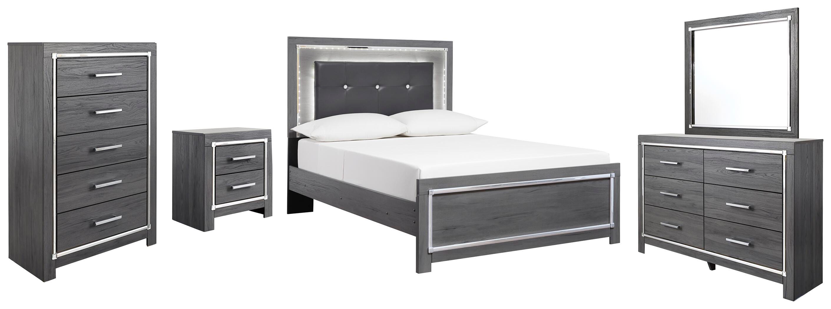 Click here for Lodanna Full Panel Bed with Mirrored Dresser  Ches... prices