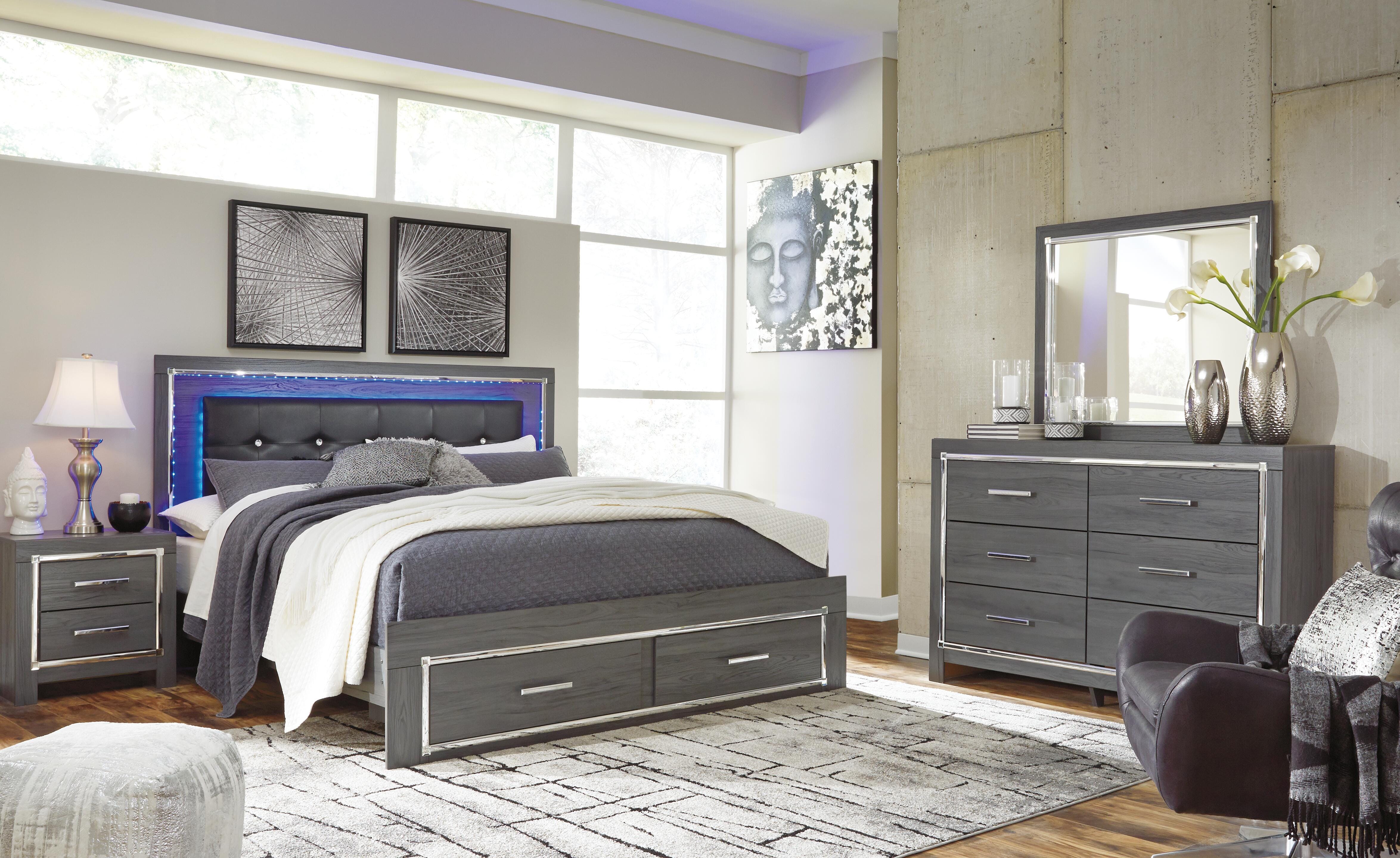 Click here for Lodanna King Panel Bed with 2 Storage Drawers with... prices