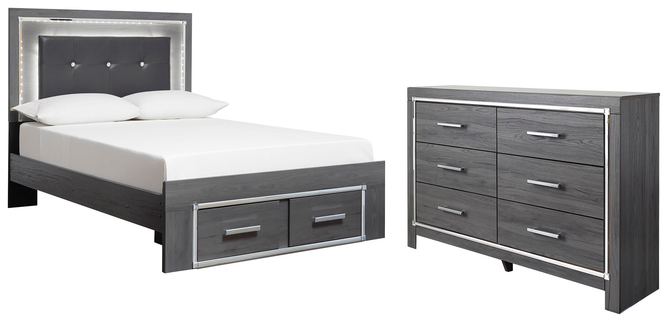 Click here for Lodanna Full Panel Bed with 2 Storage Drawers with... prices
