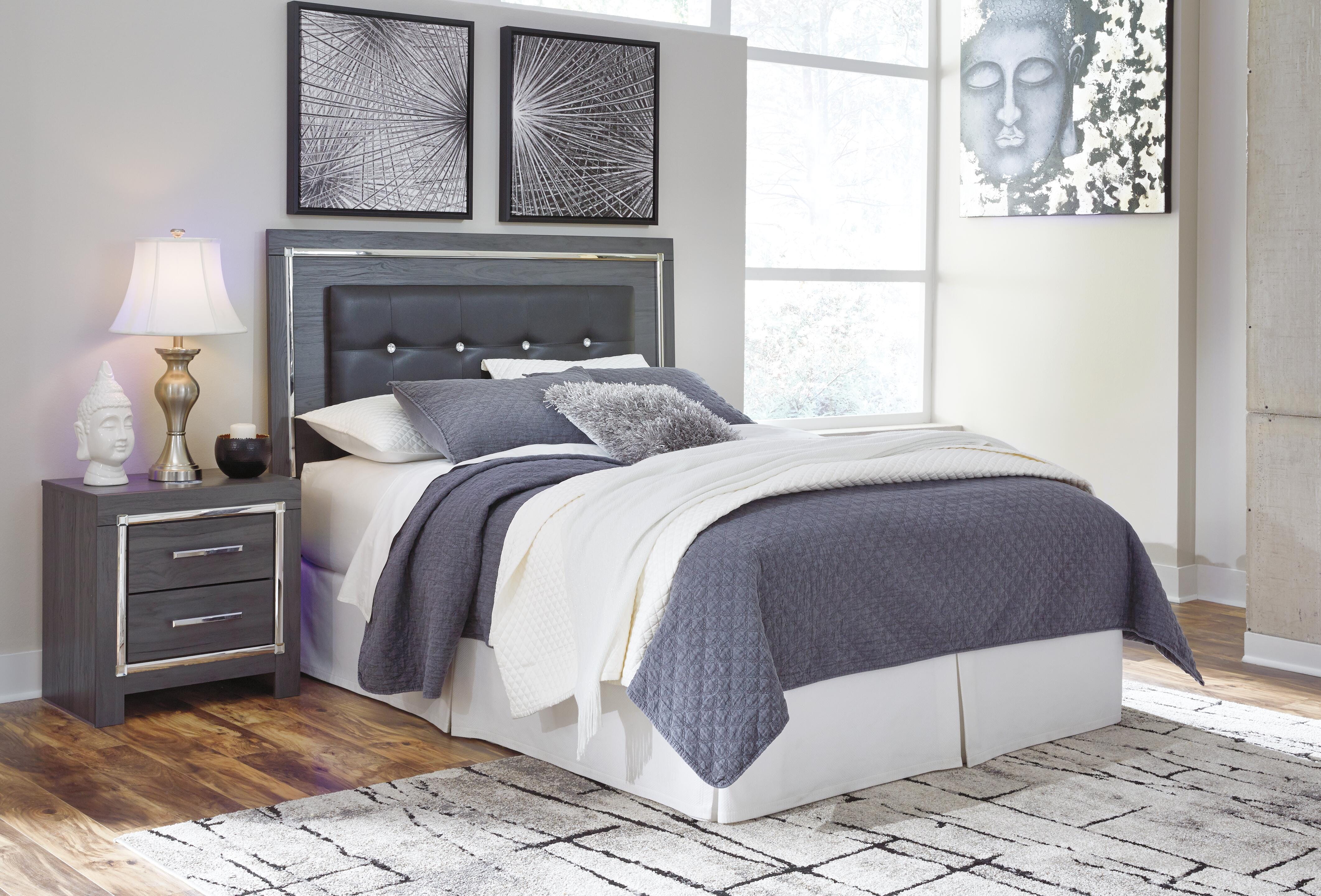 Click here for Lodanna Queen Upholstered Panel Headboard  Gray prices