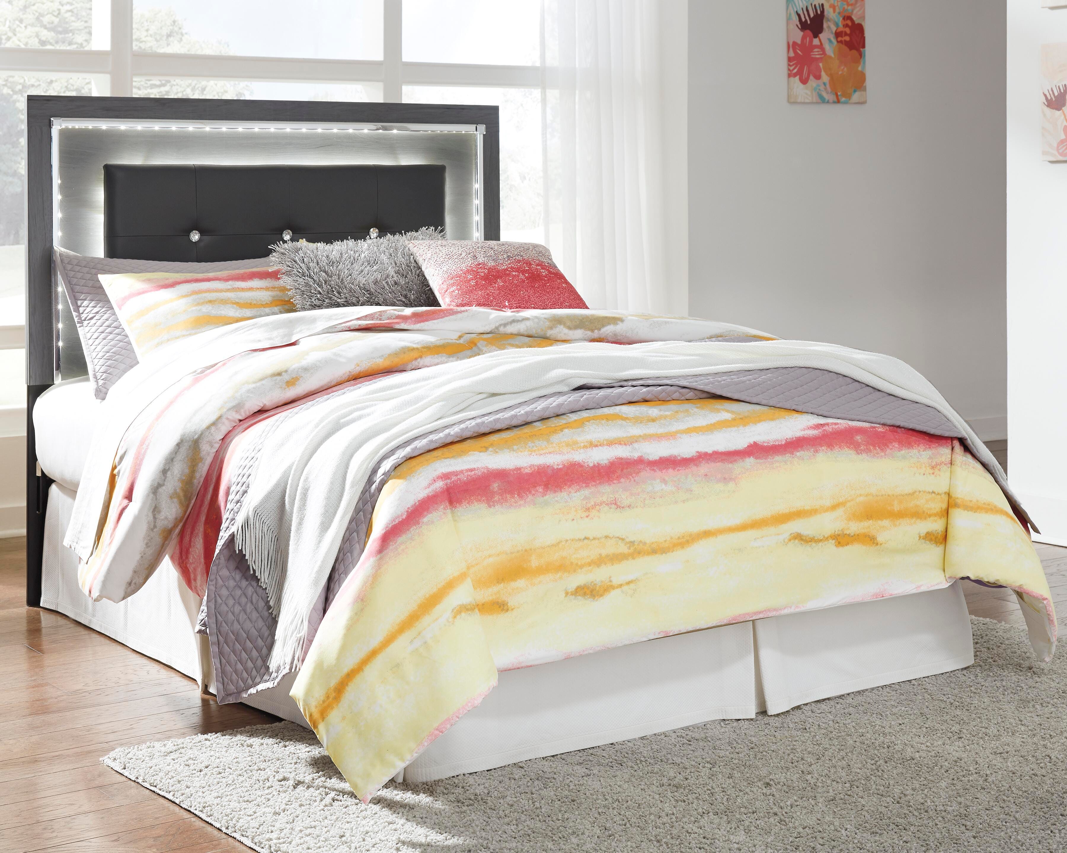 Click here for Lodanna Full Upholstered Panel Headboard  Gray prices