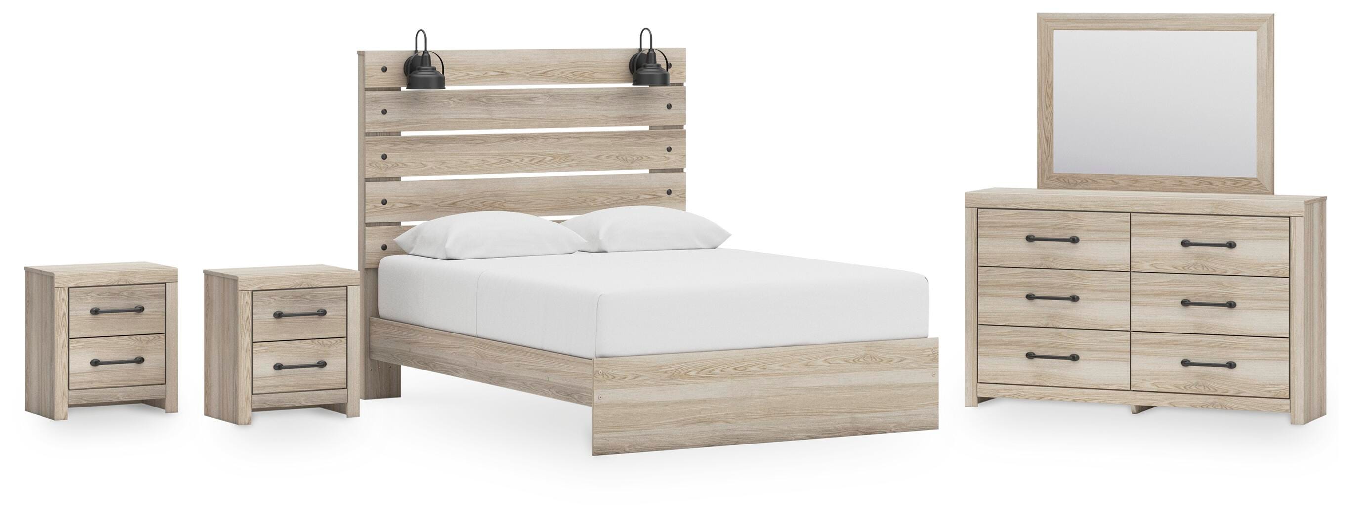 Click here for Senbry Queen Panel Bed with Mirrored Dresser and 2... prices