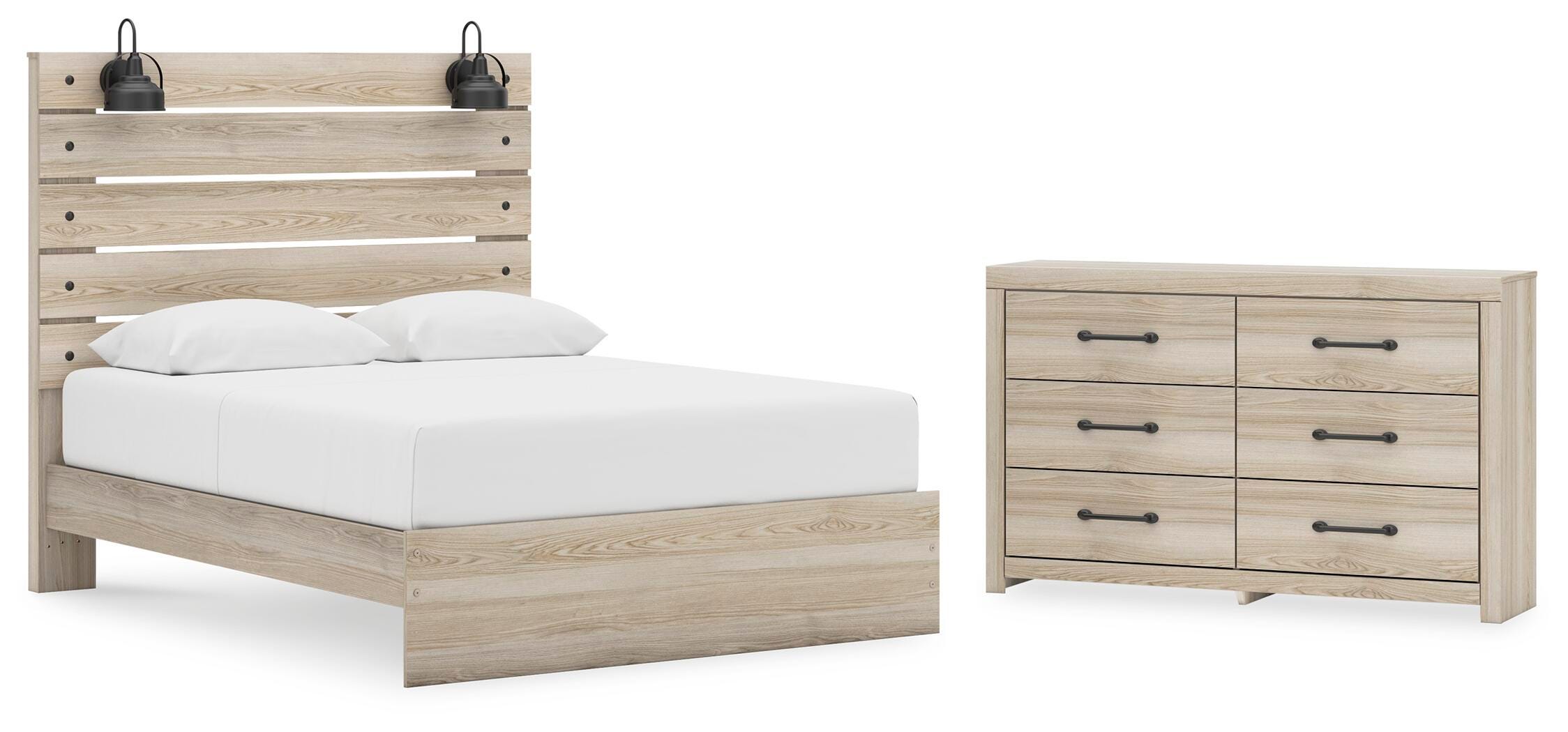 Click here for Senbry Queen Panel Bed with Dresser  Tan prices
