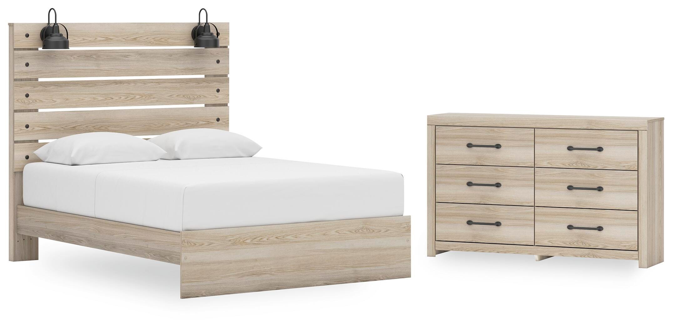 Click here for Senbry Queen Panel Bed with Dresser  Tan prices