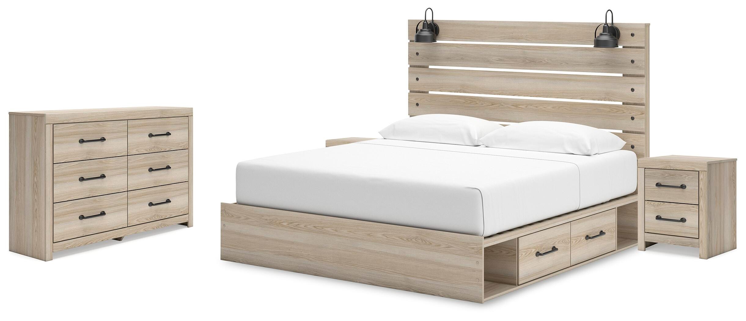 Click here for Senbry King Panel Bed with Dresser and 2 Nightstan... prices