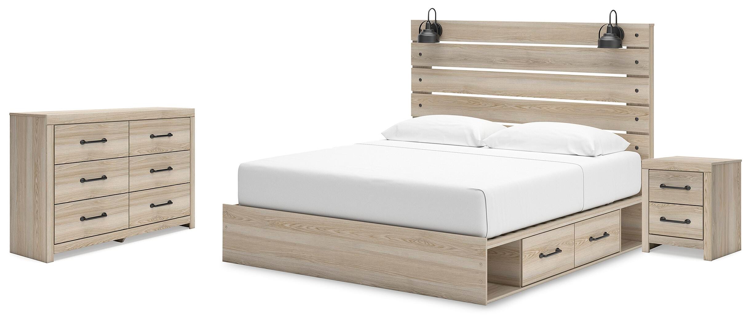 Click here for Senbry King Panel Bed with Dresser and Nightstand prices