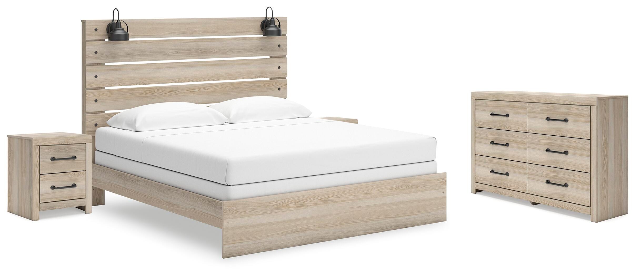 Click here for Senbry King Panel Bed with Dresser and 2 Nightstan... prices