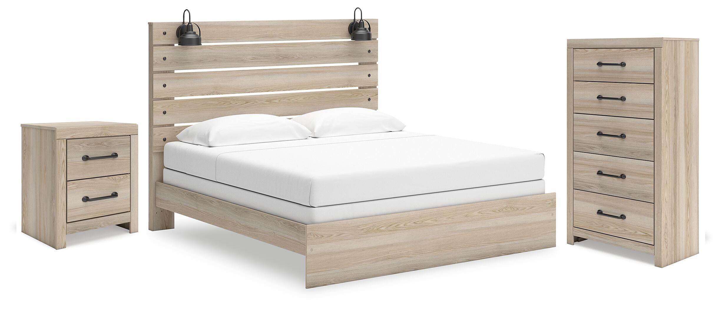 Click here for Senbry King Panel Bed with Chest and Nightstand prices