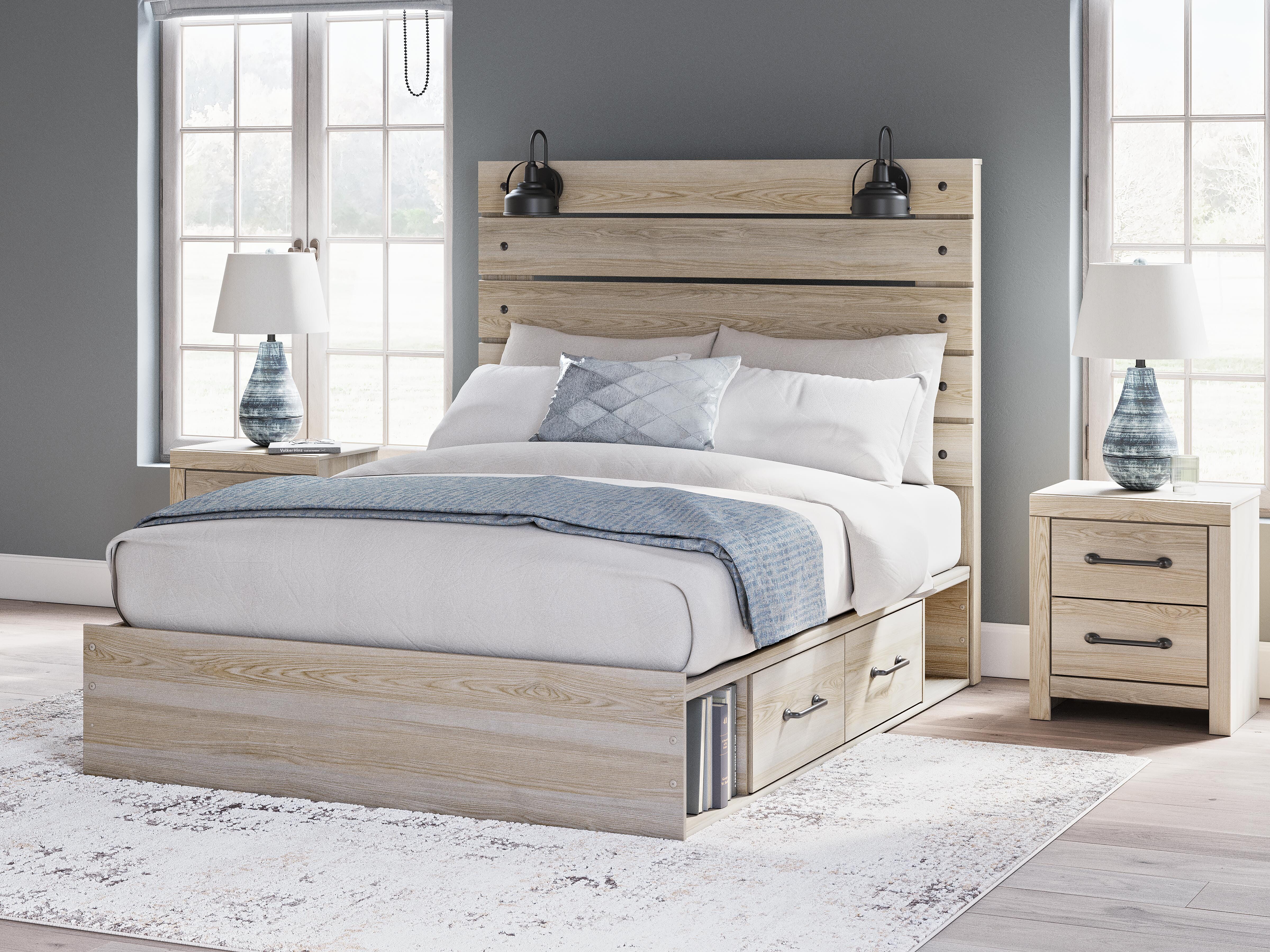 Click here for Senbry Queen Panel Bed with 2 Nightstands prices