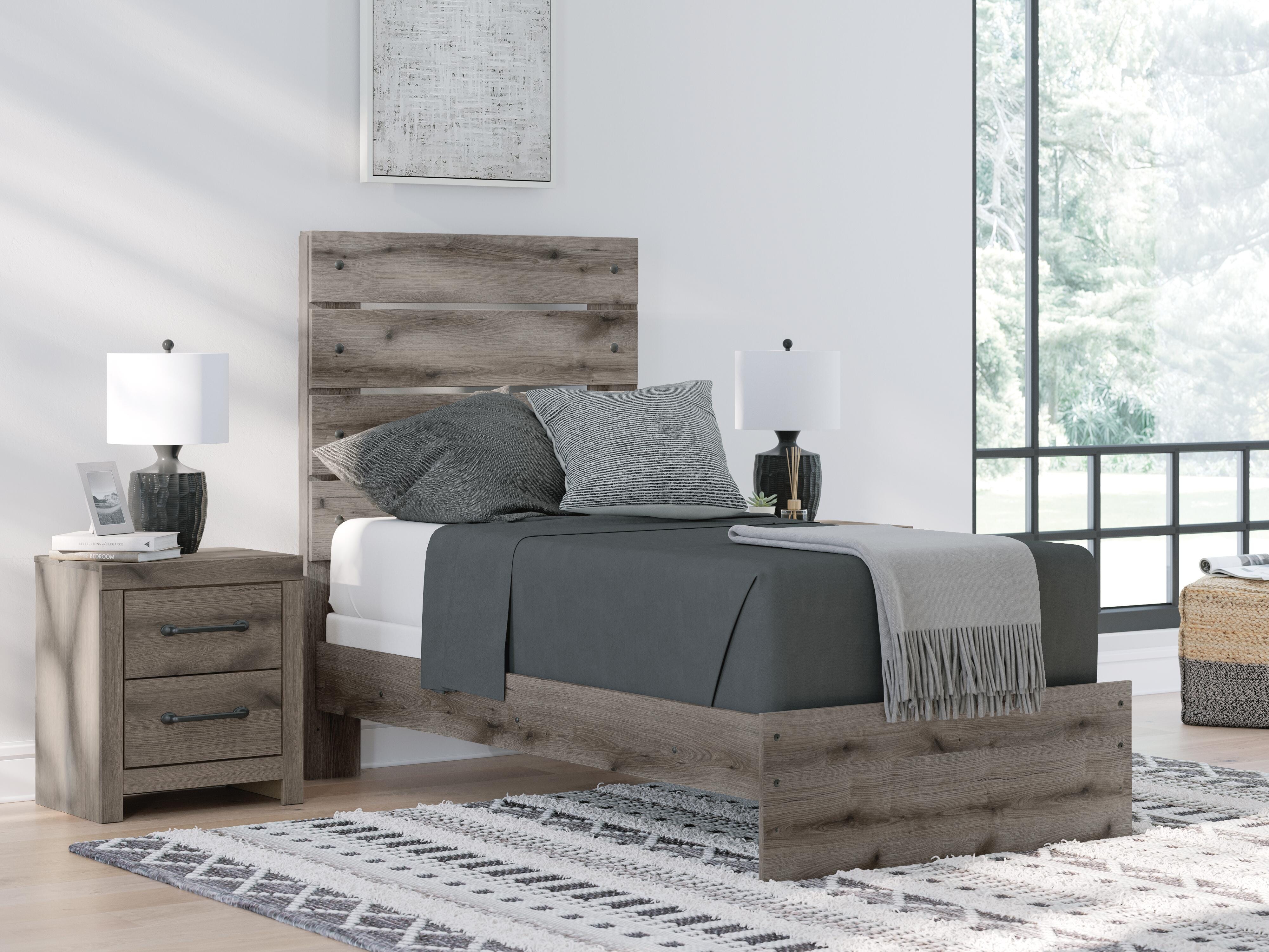Click here for Urbanoore Twin Panel Bed  Brown Gray prices