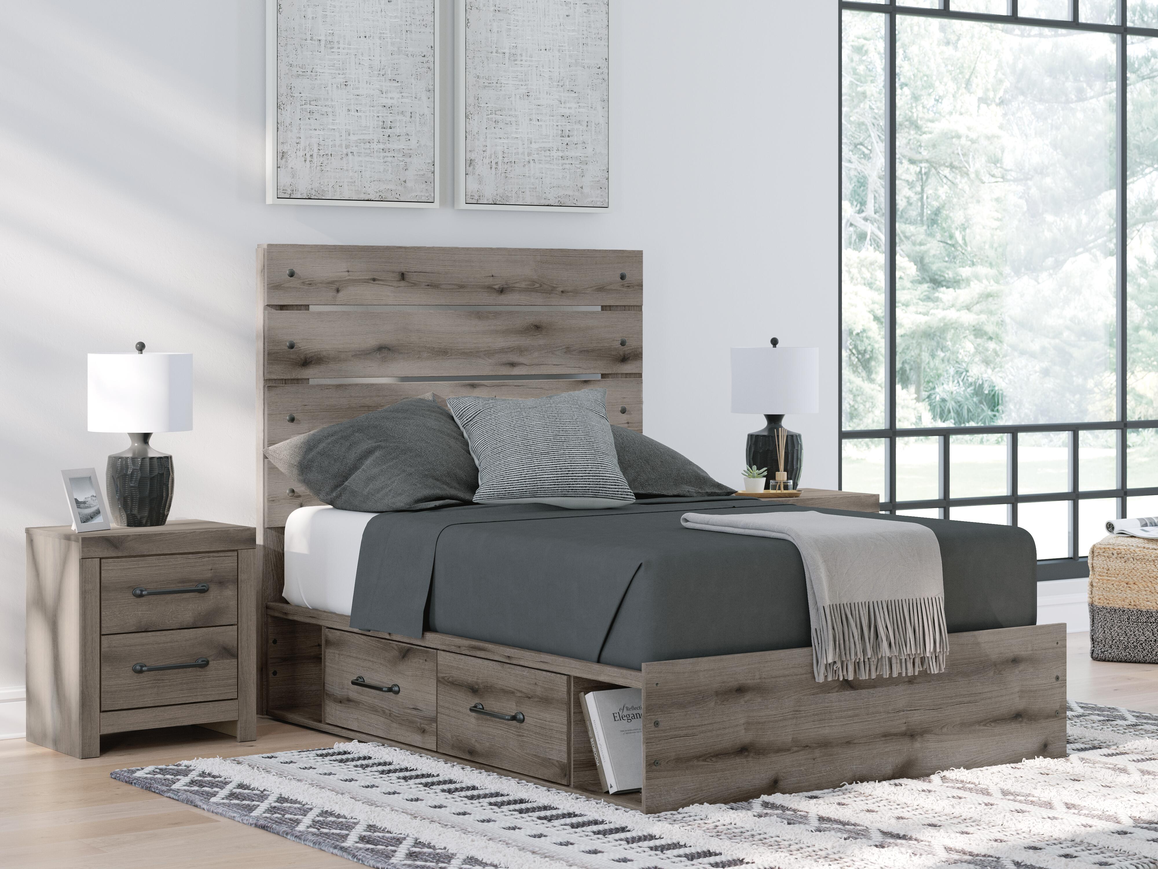 Click here for Urbanoore Full Panel Storage Bed  Brown Gray prices