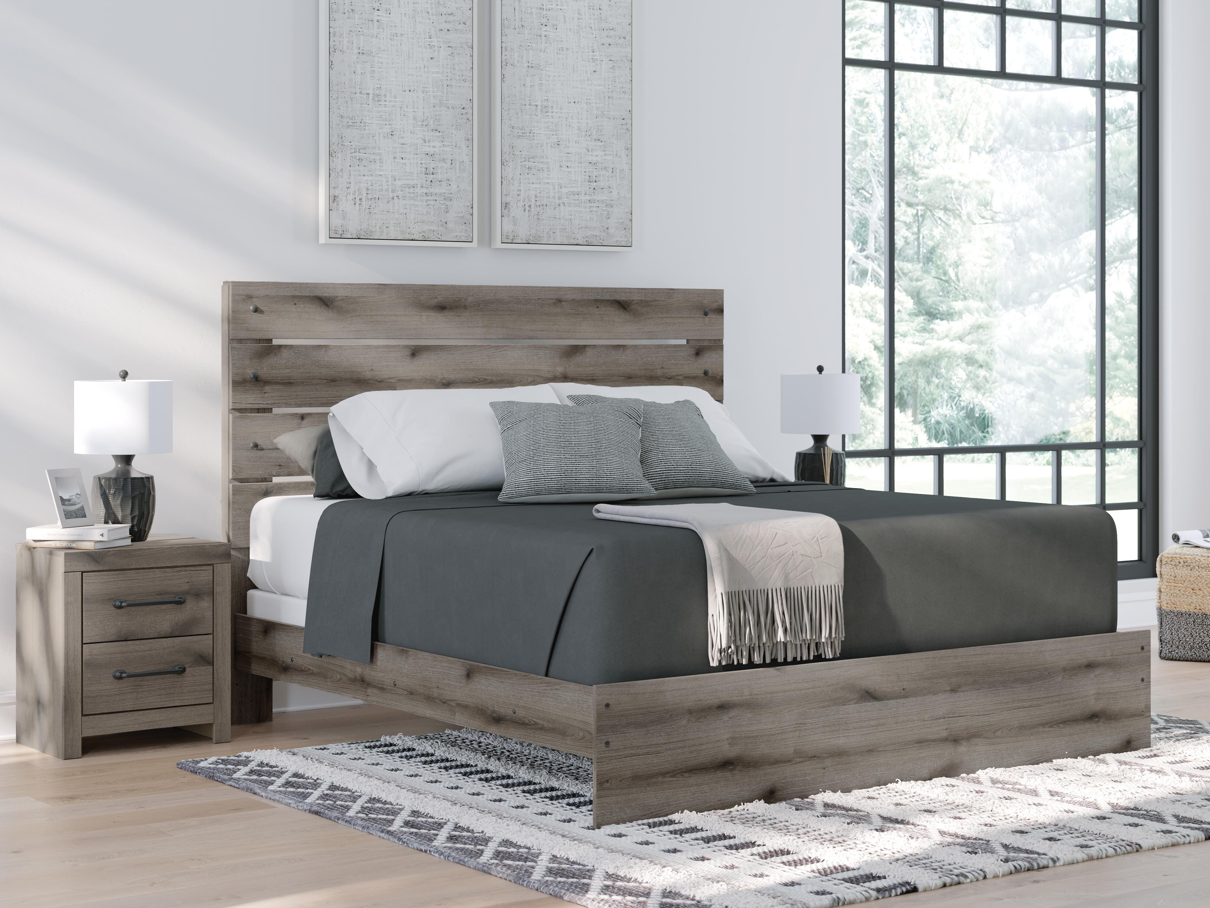 Click here for Urbanoore King Panel Bed  Brown Gray prices