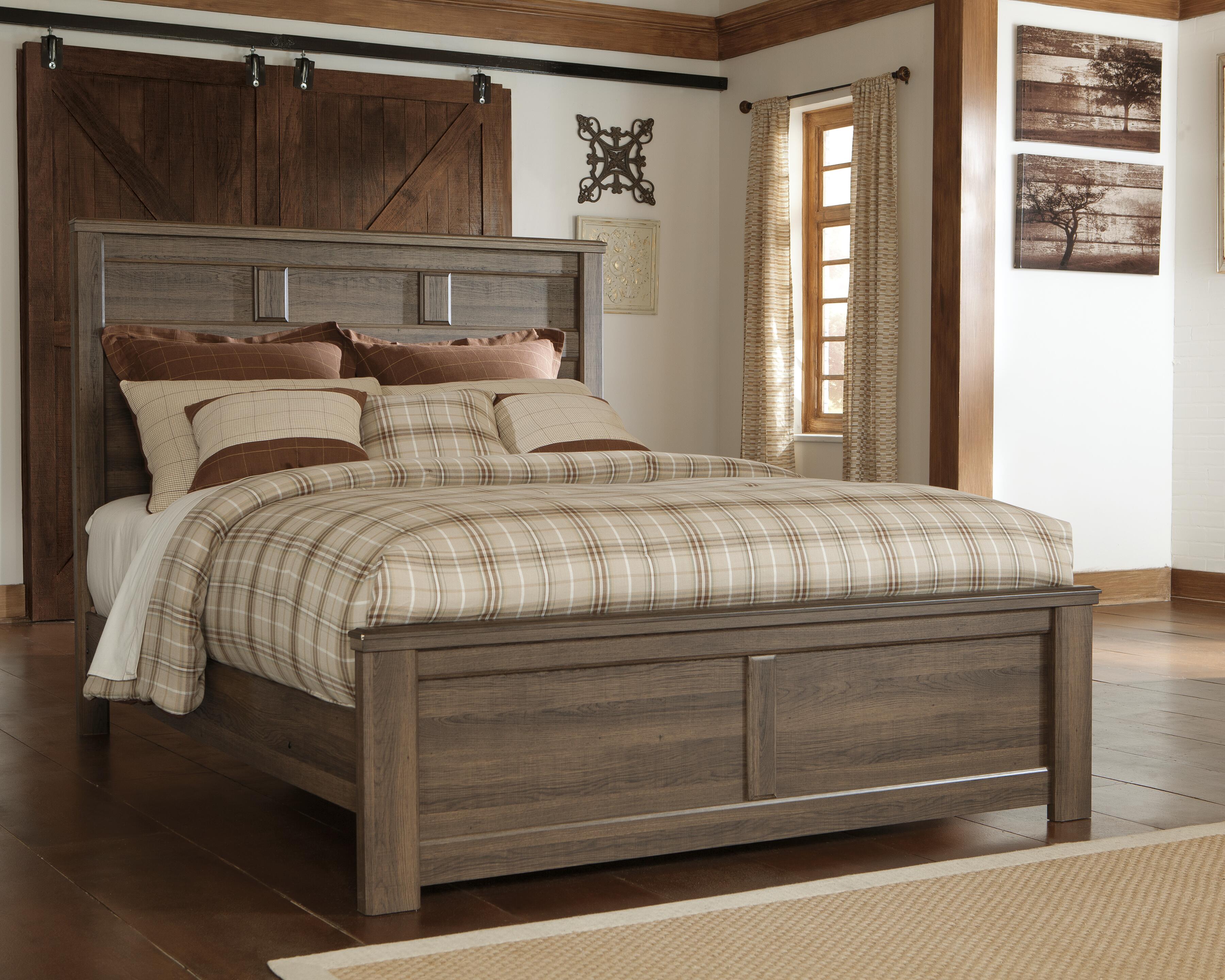 Click here for Juararo Queen Panel Bed  Dark Brown prices