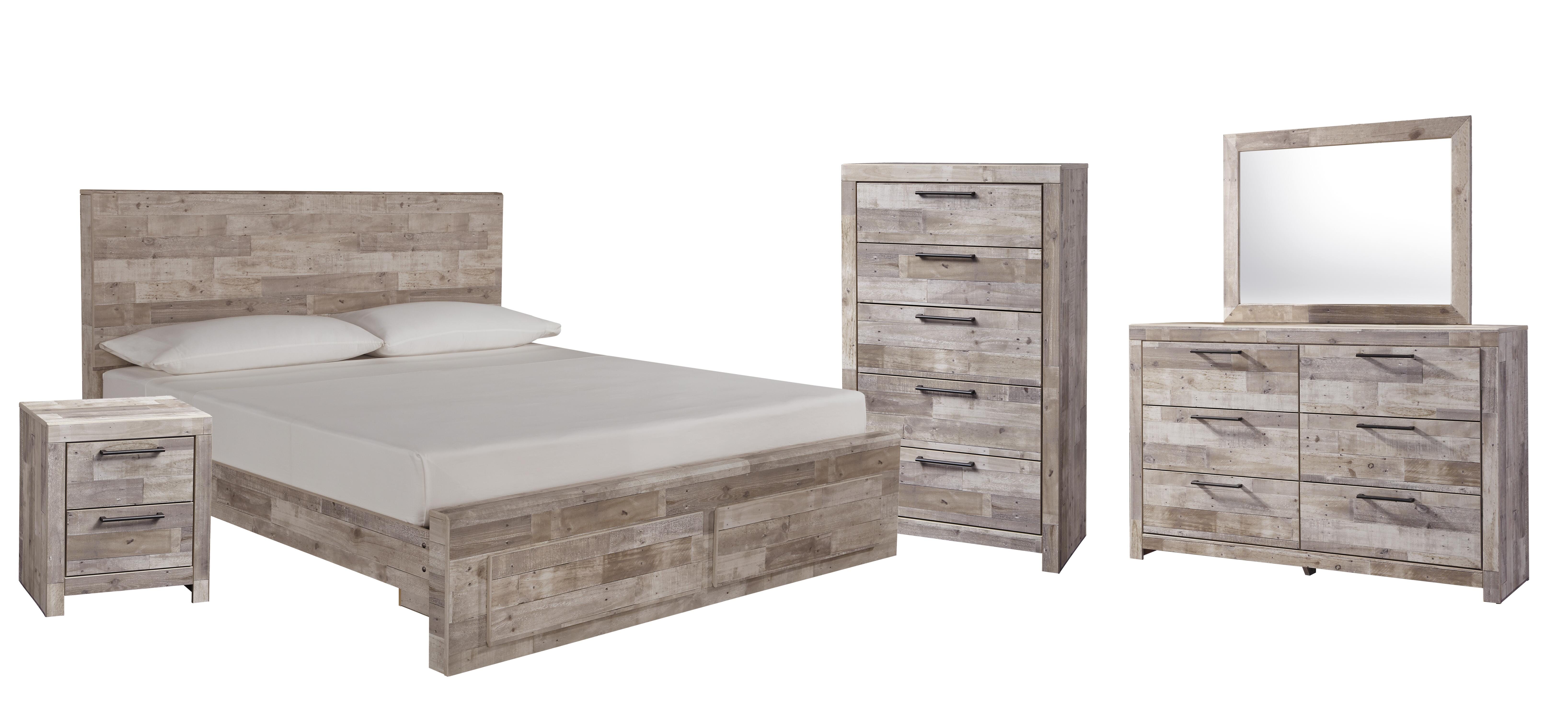 Click here for Effie King Panel Bed with 2 Storage Drawers with M... prices