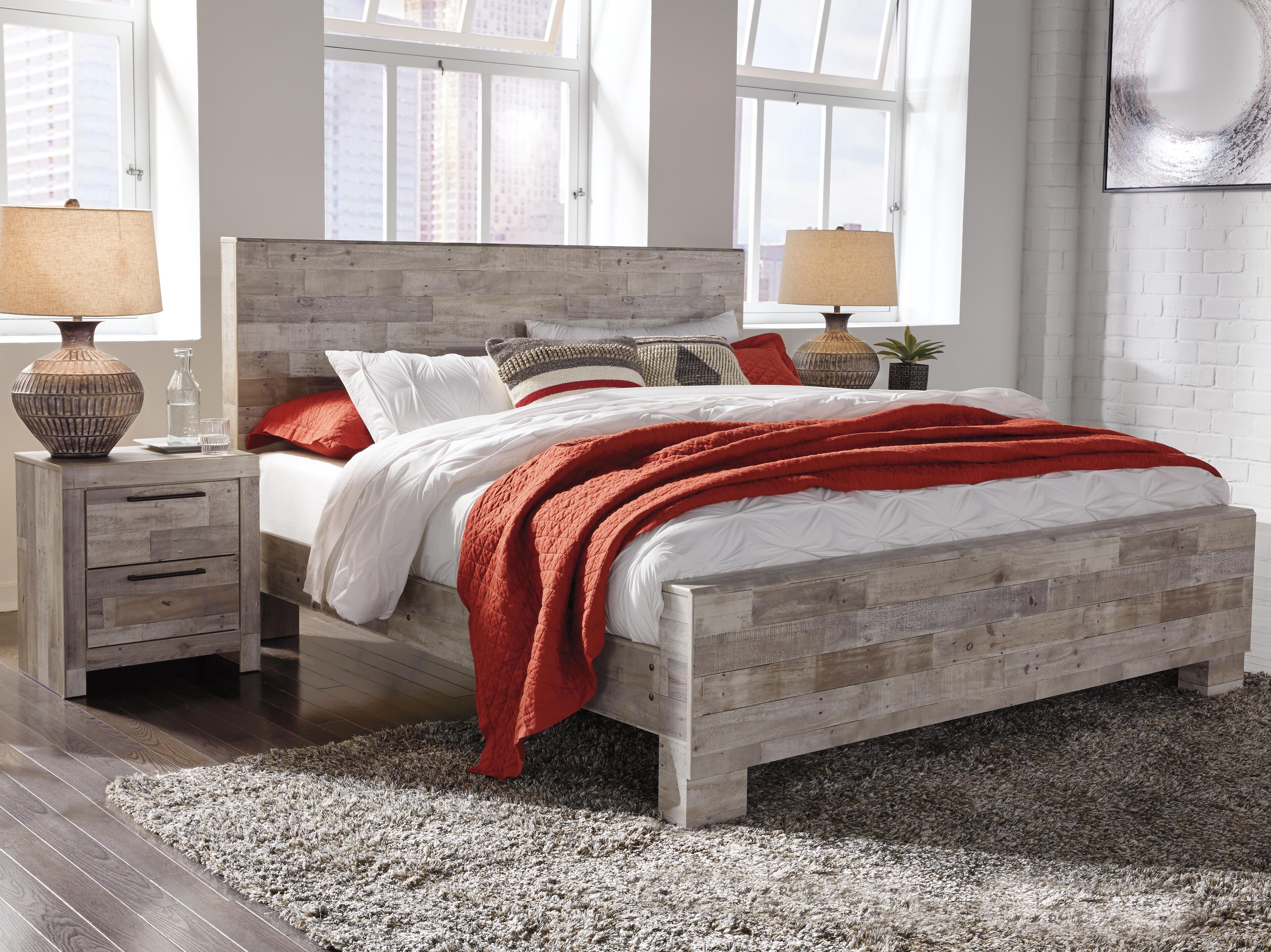 Click here for Effie King Panel Bed  Whitewash prices