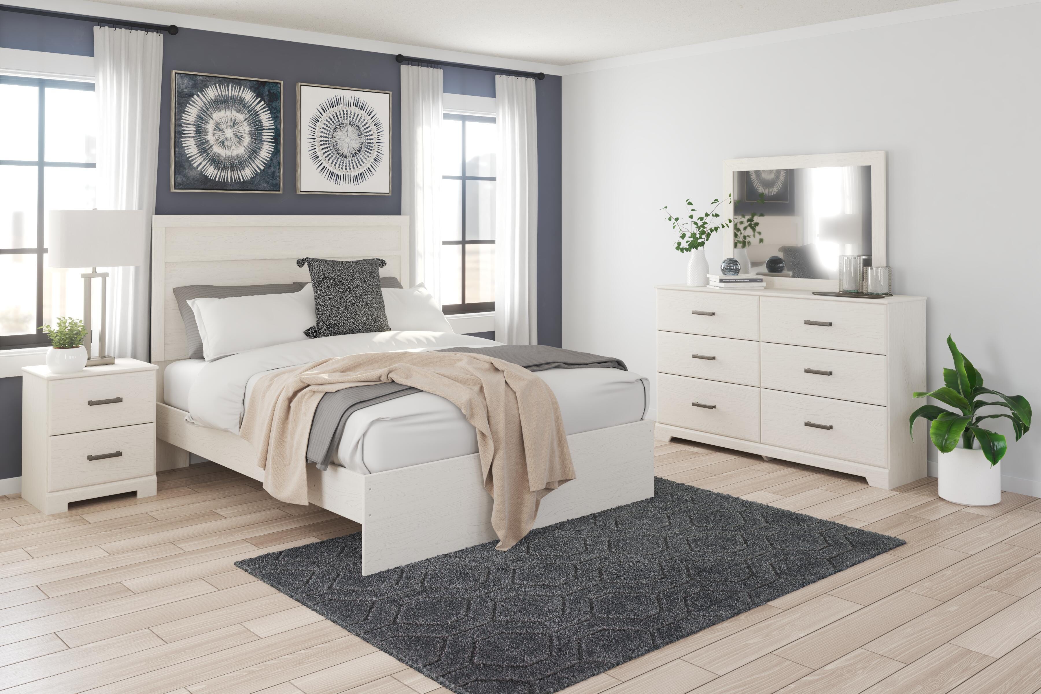 Click here for Stelsie Queen Panel Bed with Mirrored Dresser and... prices